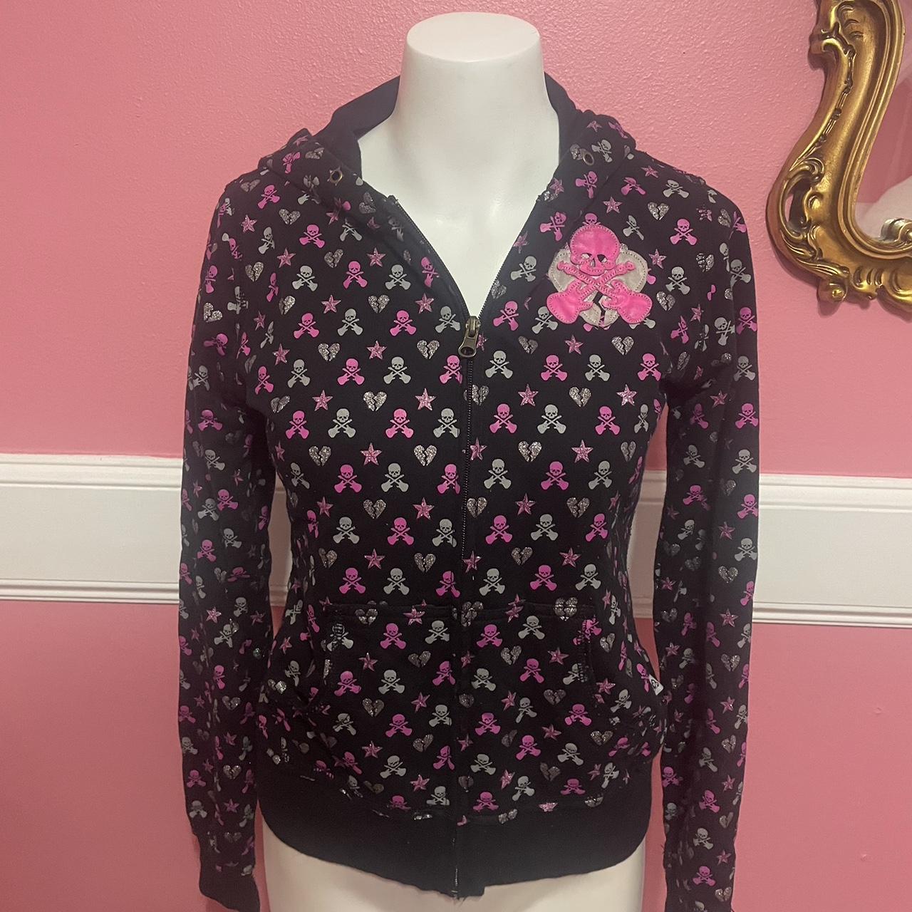 Self Esteem Women's Pink and Black Jacket | Depop