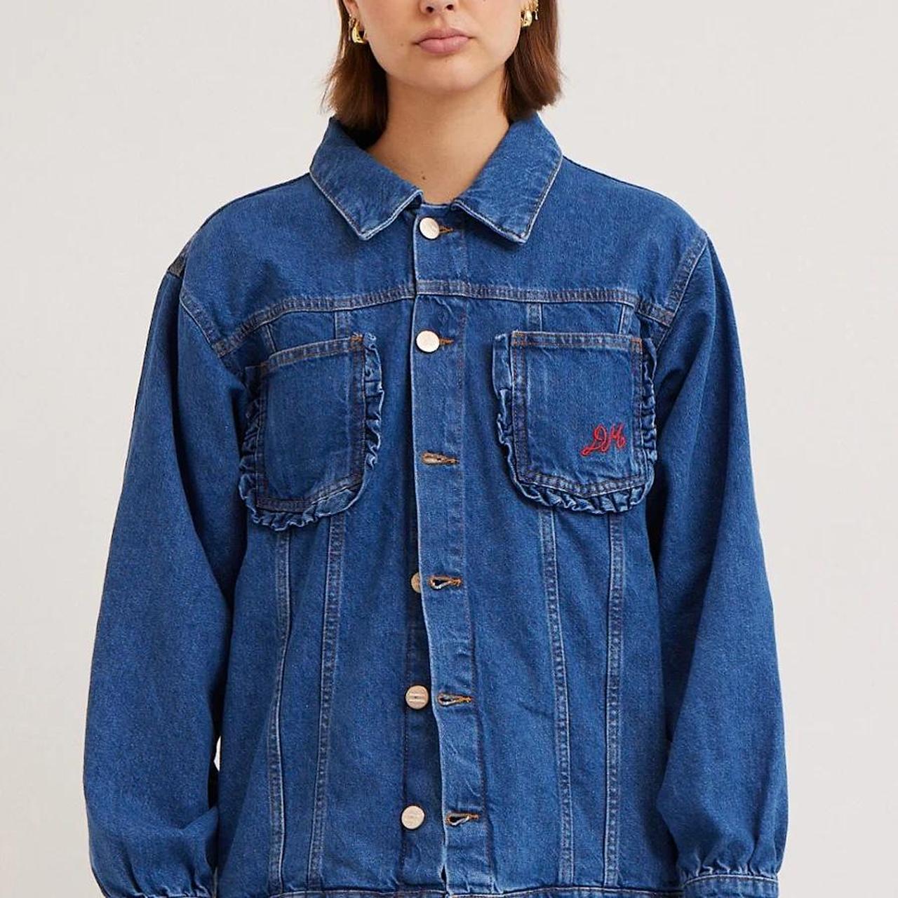Damson Madder frilly denim jacket UK size 10 - Depop