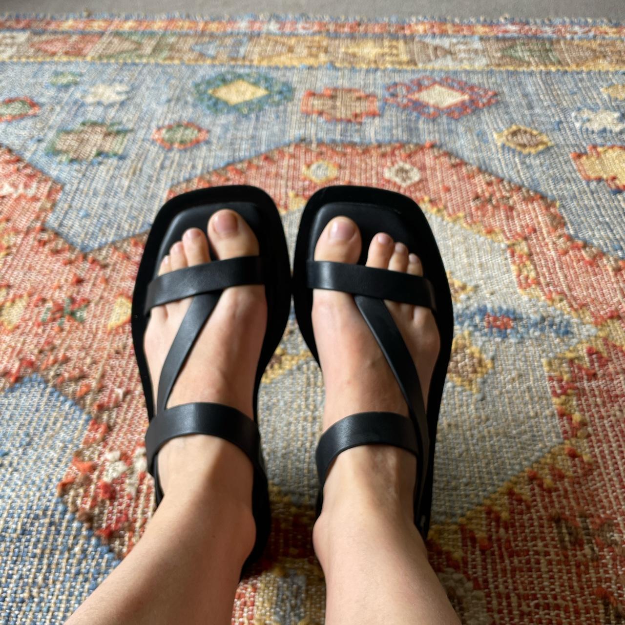 Nelson Made black sandal in their vegan... - Depop