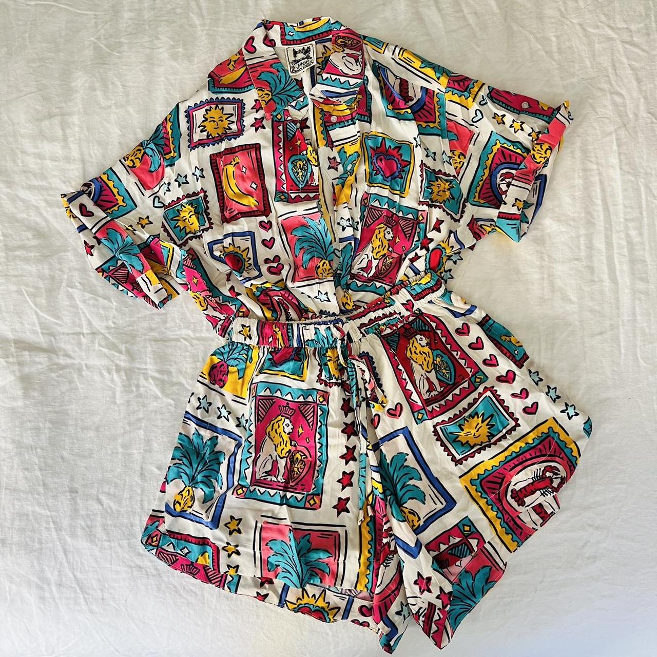 Jaase shorts + matching shirt set 90s inspired... - Depop