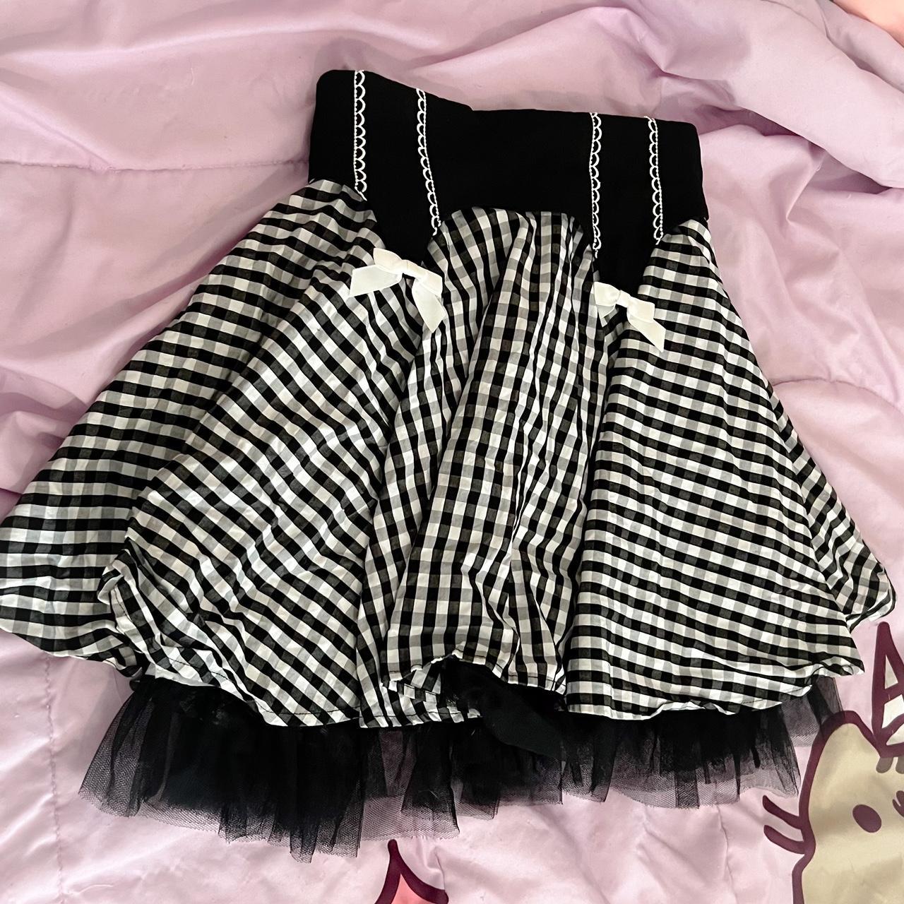 Japanese brand secret honey tulle petticoat black... - Depop