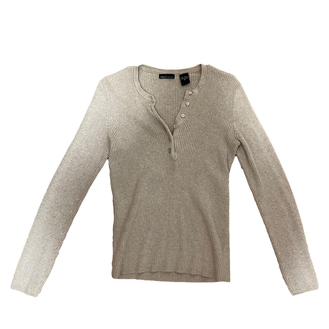 Moda International brown long sleeve button up... - Depop