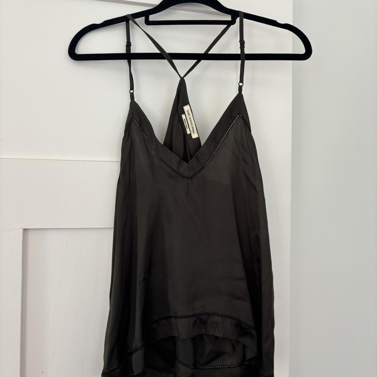 Worn twice. Silk singlet blouse | Depop