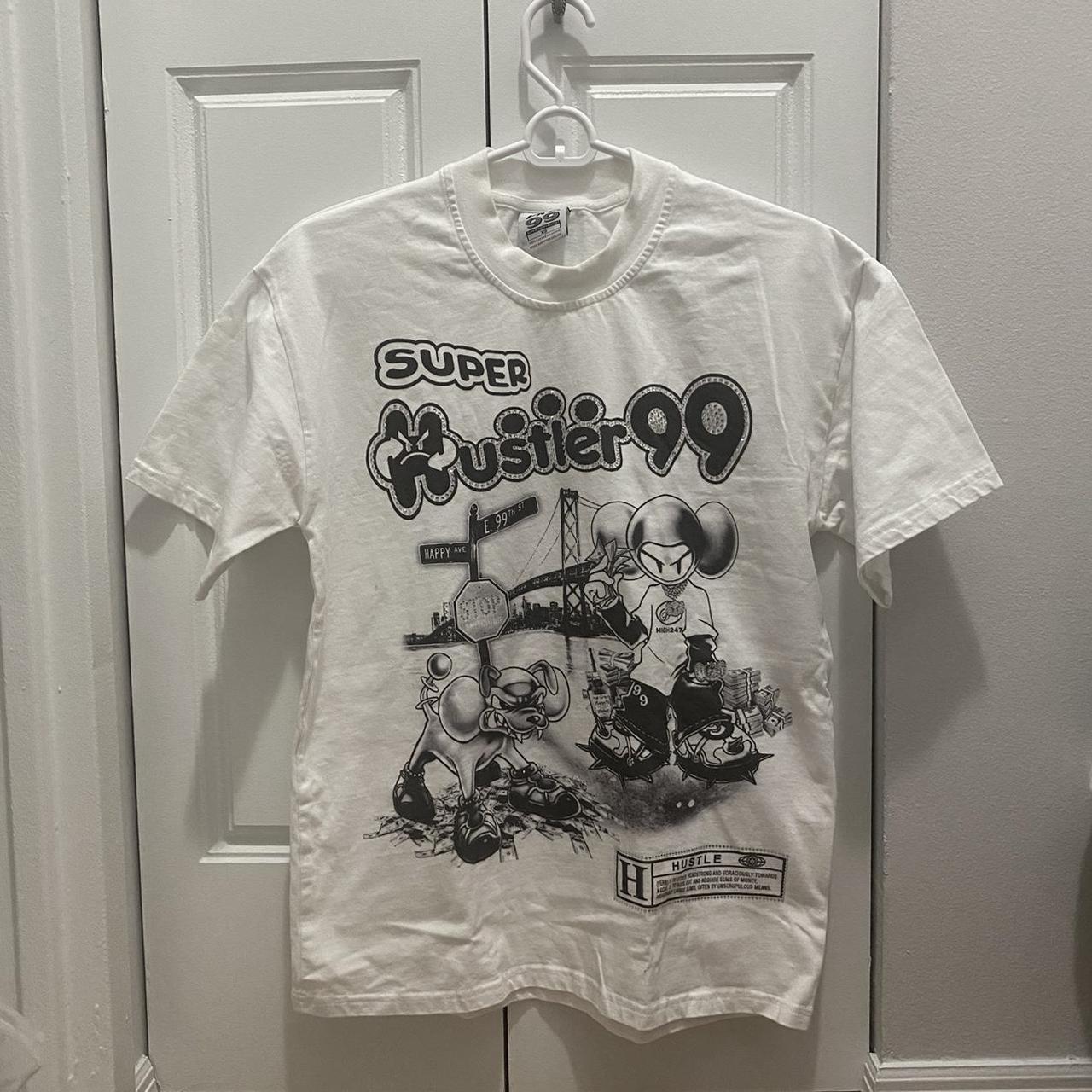 Happy99 Super Hustler99 Rhinestone tshirt size XS... - Depop