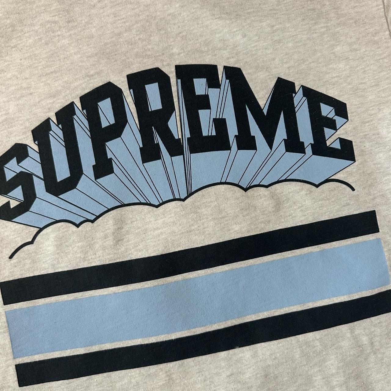 SUPREME TSHIRT Supreme cloud arc tee heather grey,... - Depop