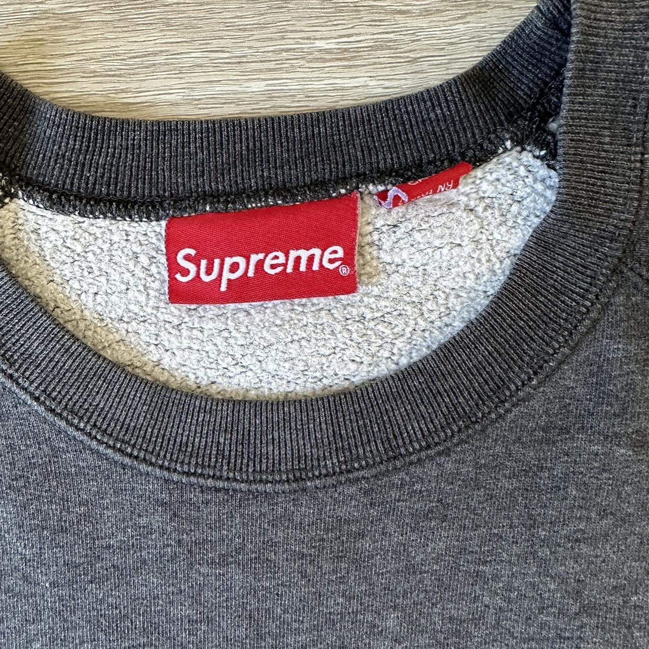 SUPREME JUMPER Supreme cursive logo circle crewneck... - Depop