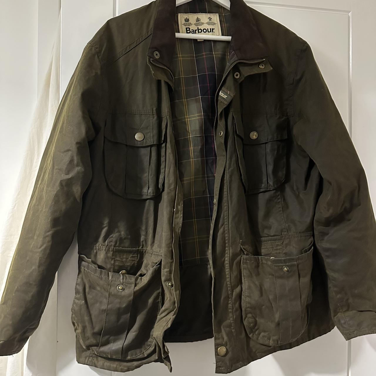 Barbour green jacket with a classic, preppy look... | Depop