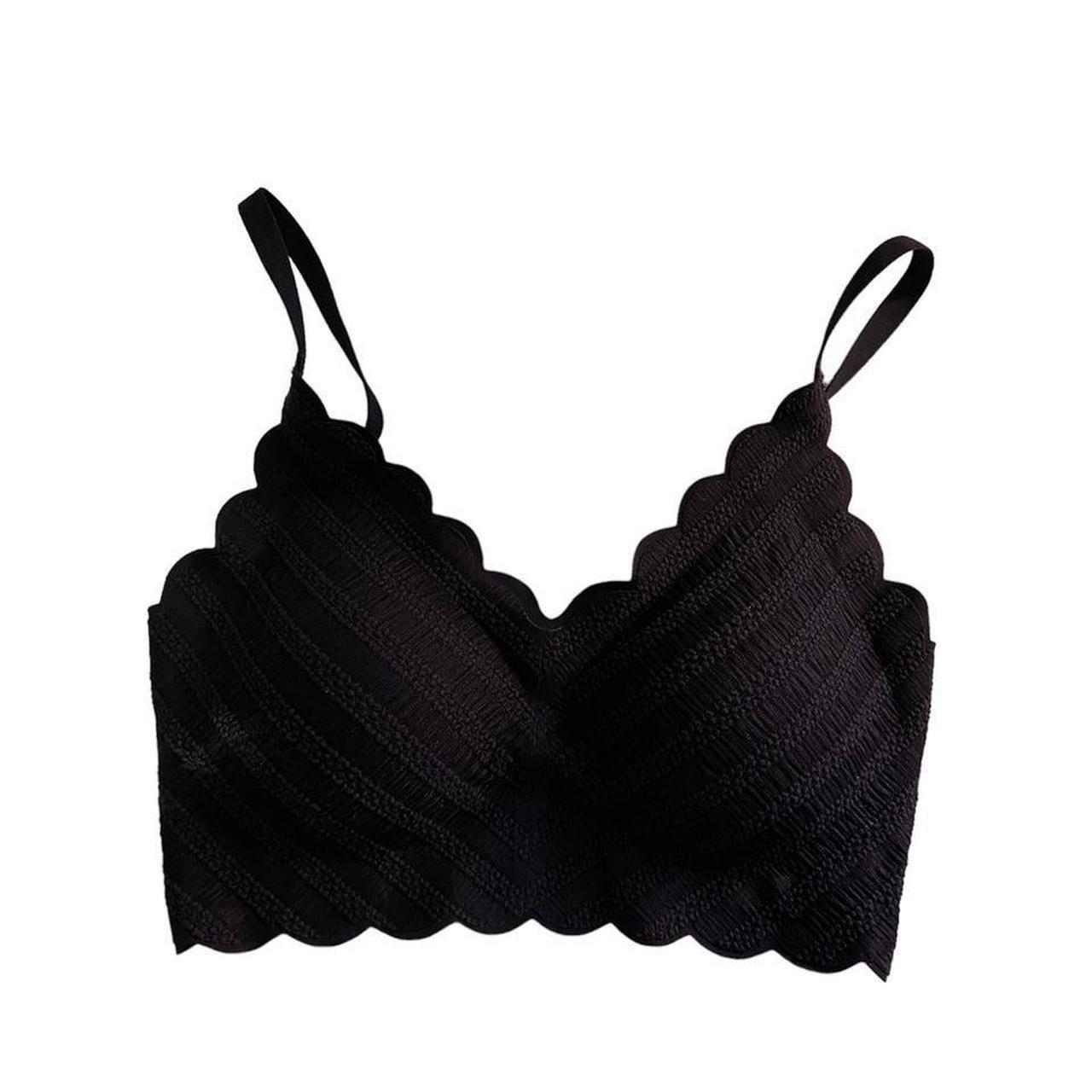Black wire free bra Best fits 32A Very comfortable... - Depop