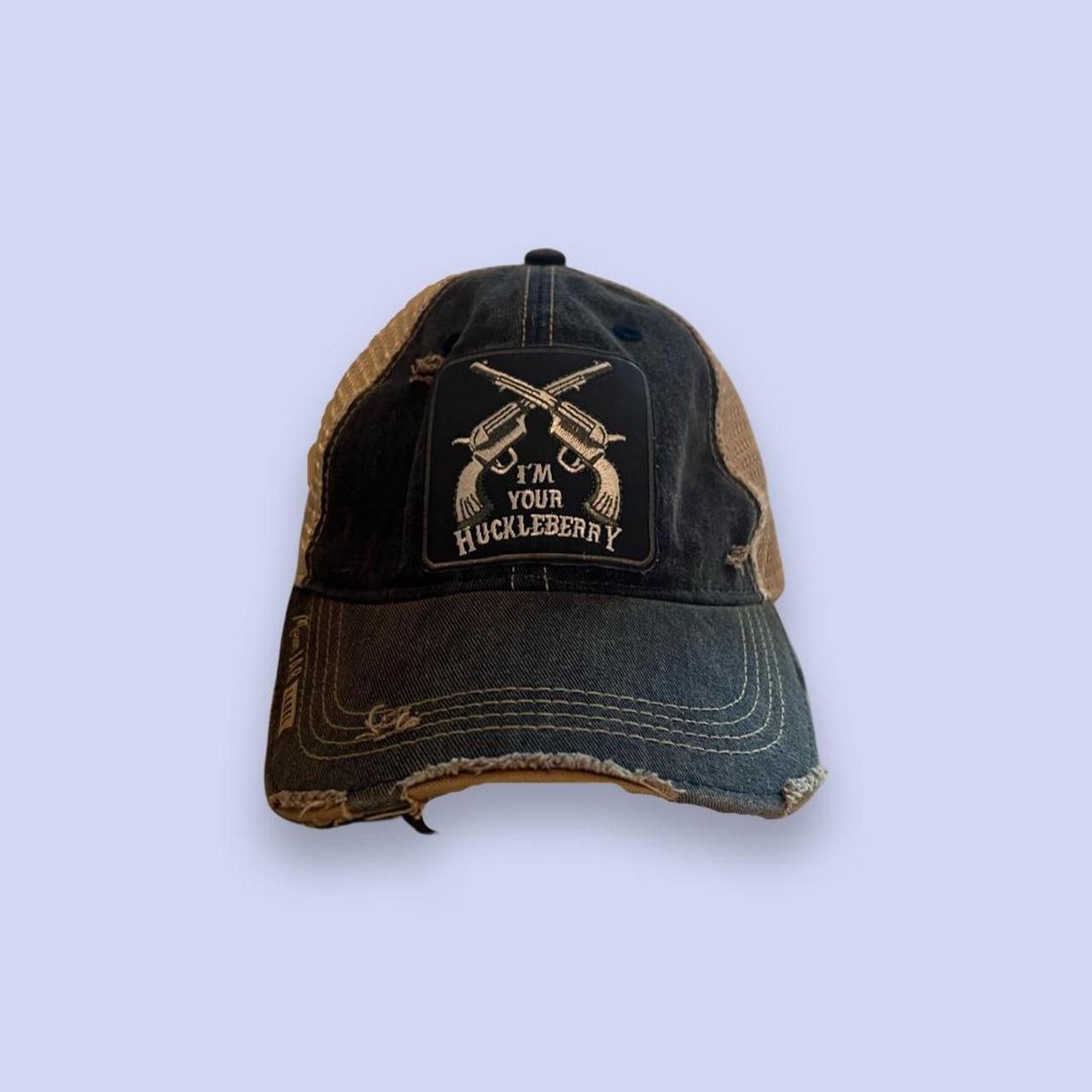 Vintage 90s Distress Shot Gun Hat - Depop
