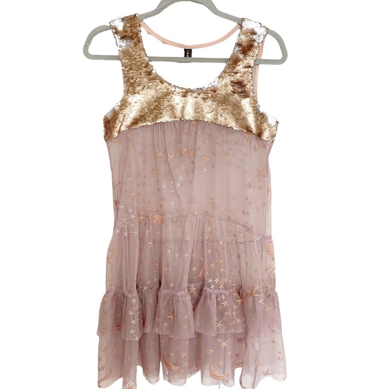 Ban Jara Rose Gold Stars And Planets Sheer Tulle... - Depop