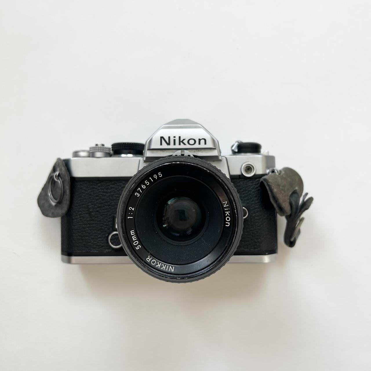 Nikon FM Chrome 35mm Film Camera w/ 50mm f1.8 Nikor... - Depop