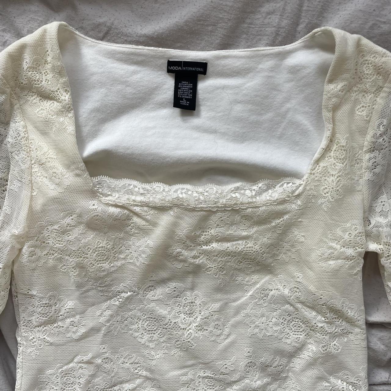MODA INTERNATIONAL 🐰 Lacey white top I love this... - Depop