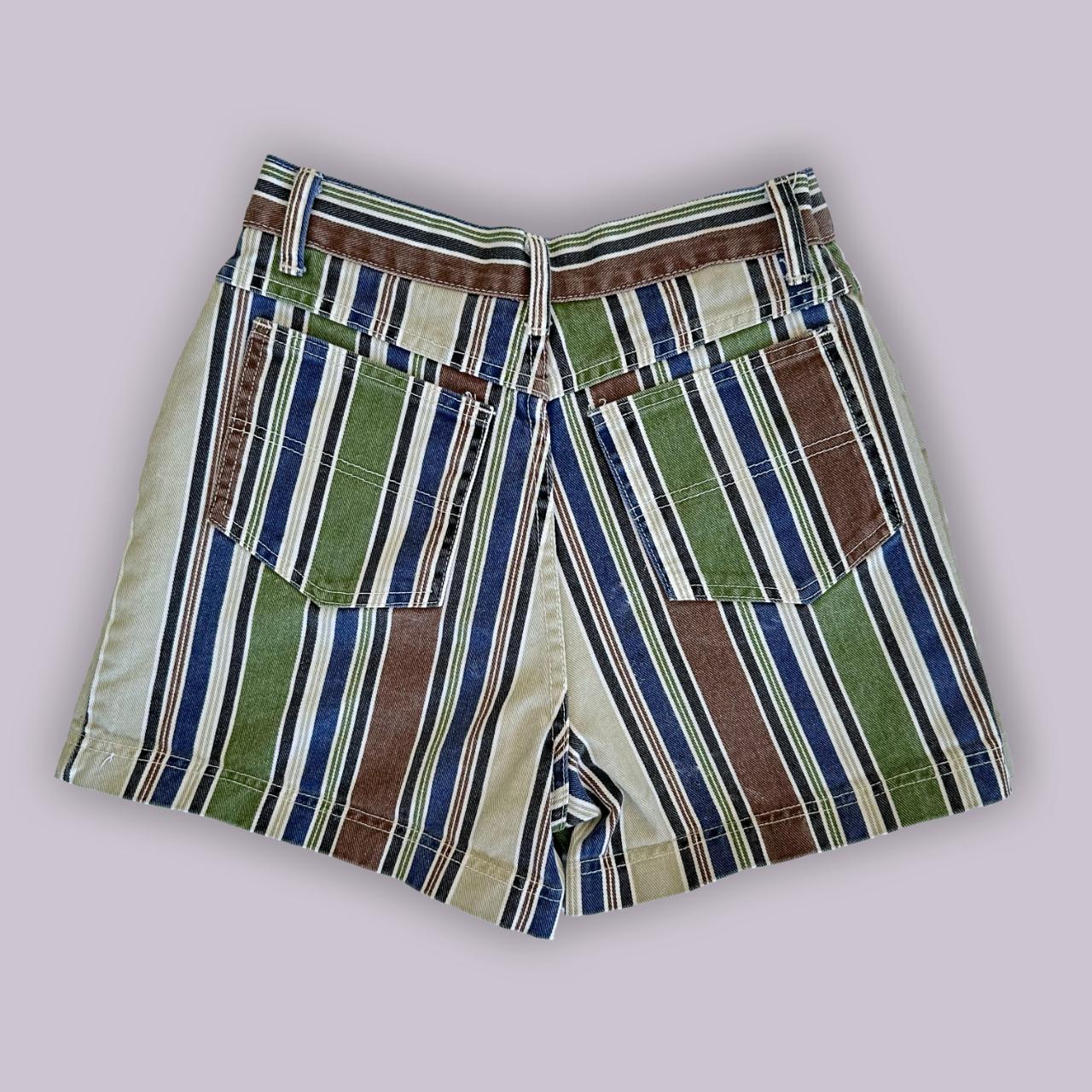 Vintage 80s/90s high waisted striped shorts by BP.... - Depop