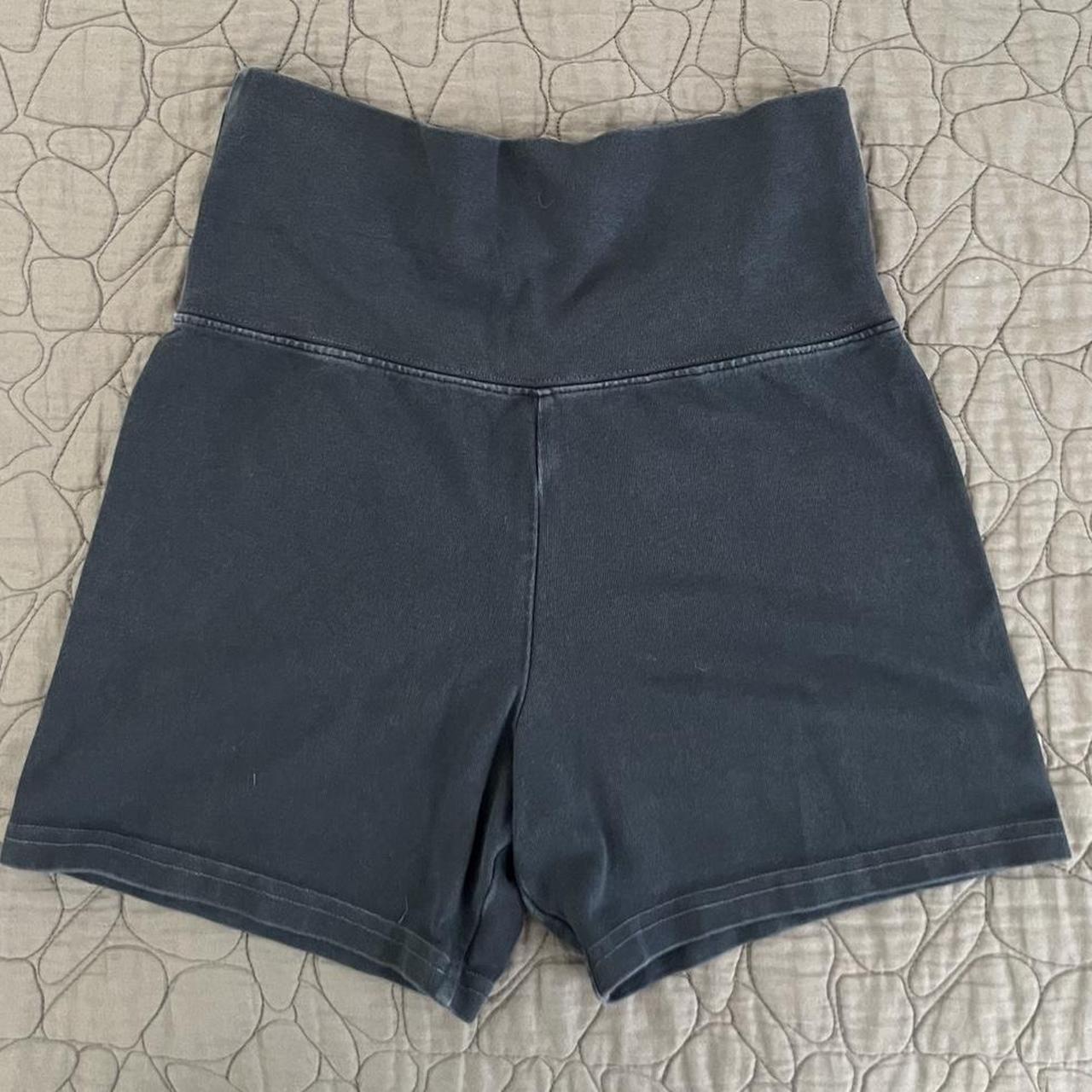 brandy melville fold-over shorts/biker shorts - has... - Depop