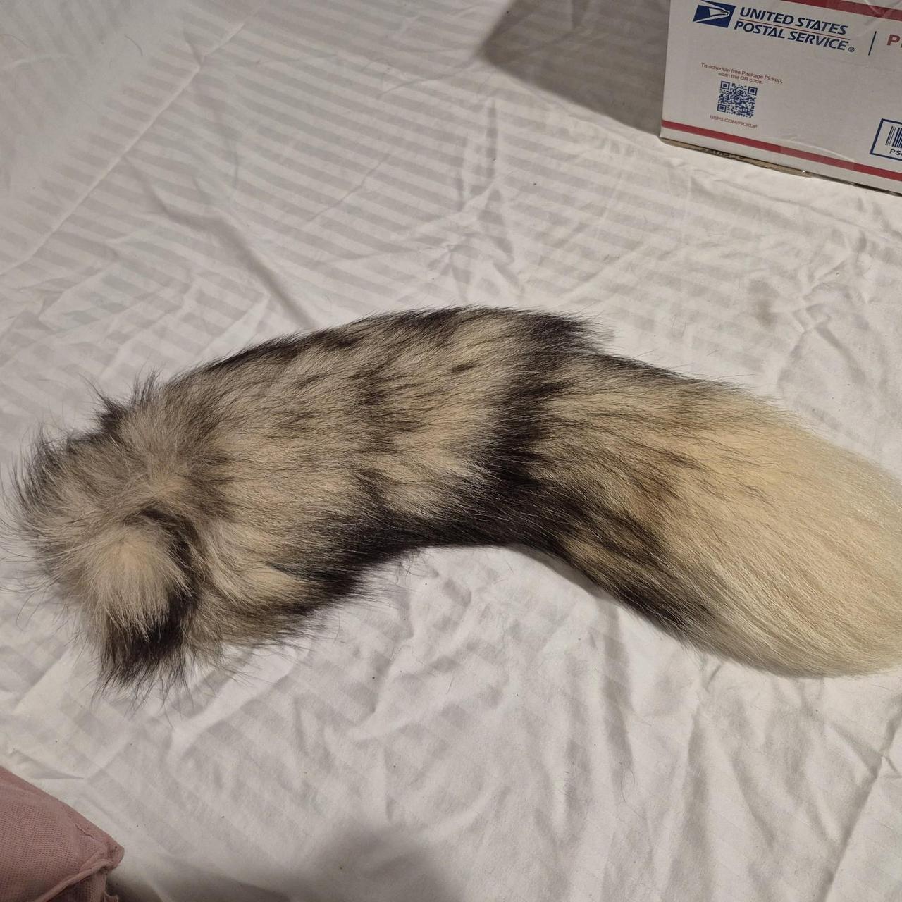 Big poofy "crystal" fox tail! This tail sadly... - Depop