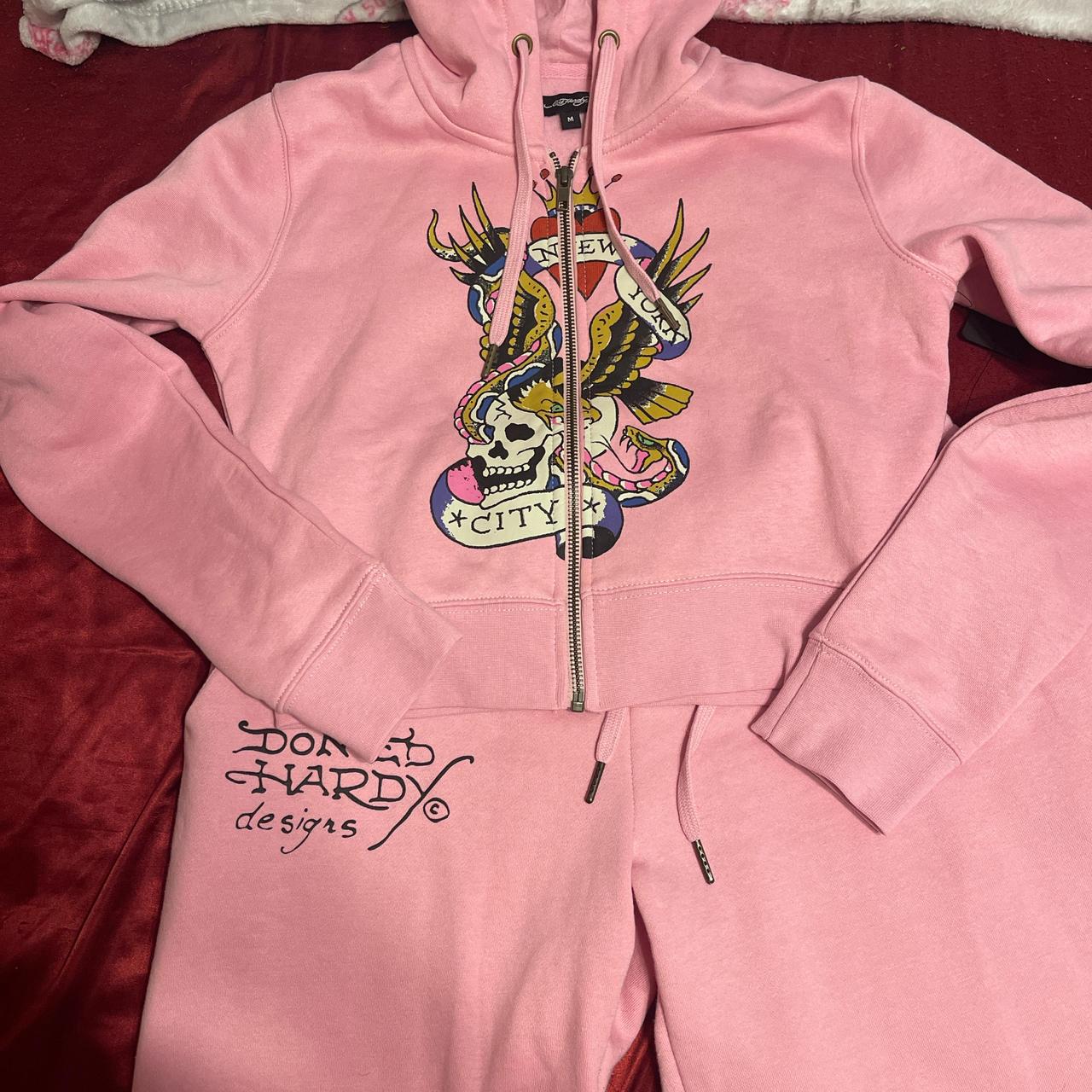 Fashion Nova Pink Ed Hardy set 💖 Both top and... | Depop