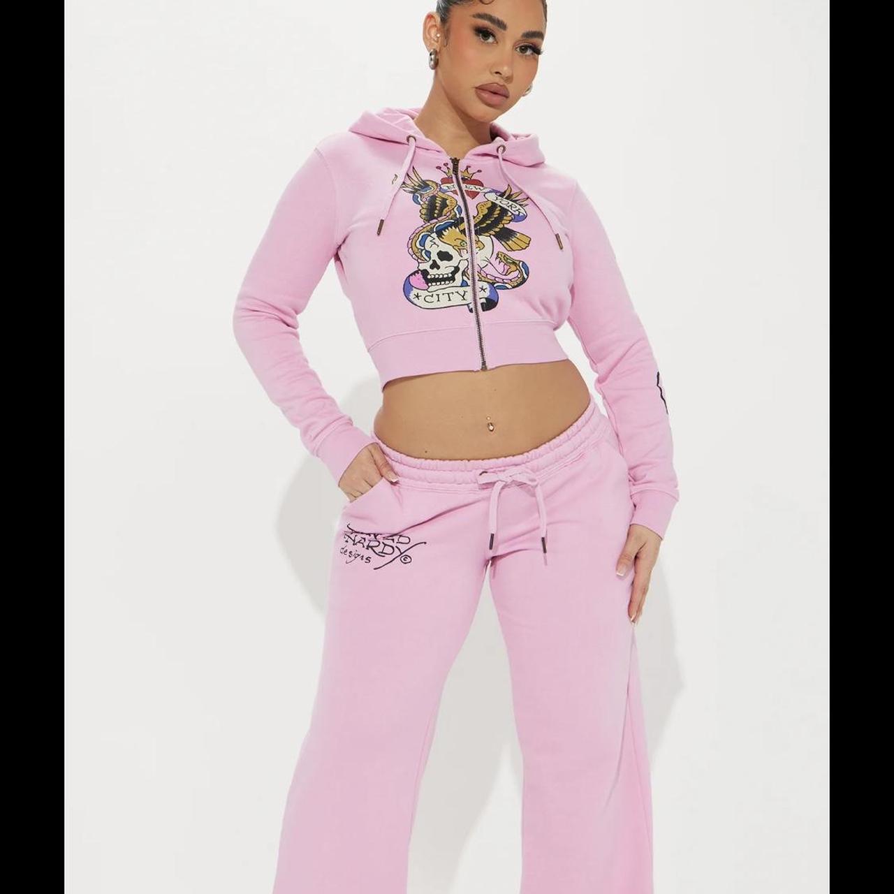 Fashion Nova Pink Ed Hardy set 💖 Both top and... | Depop