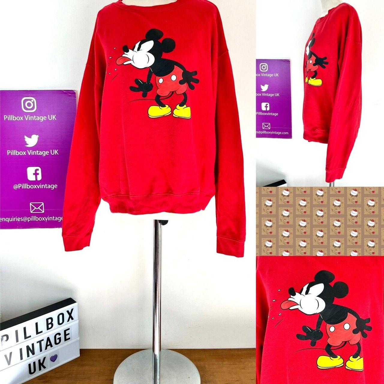 Vintage Disney Mickey Mouse Jumper Size L Sweatshirt... - Depop