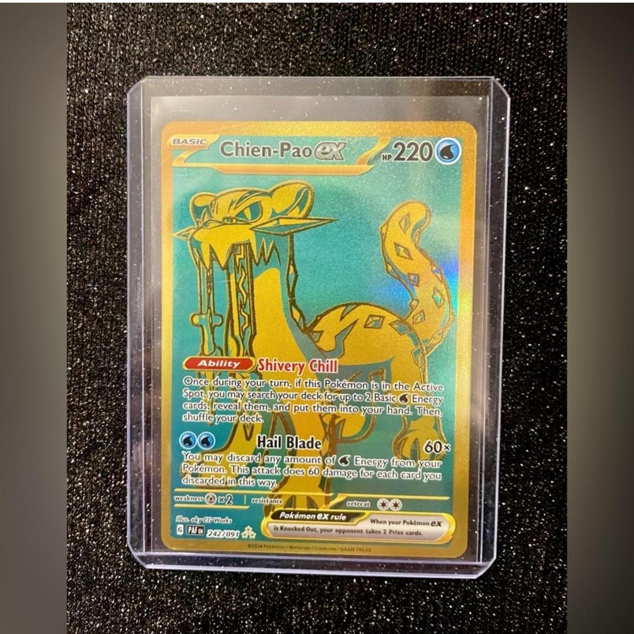 ** Chien-Pao ex Pokémon Card (Full Art Holographic)... - Depop