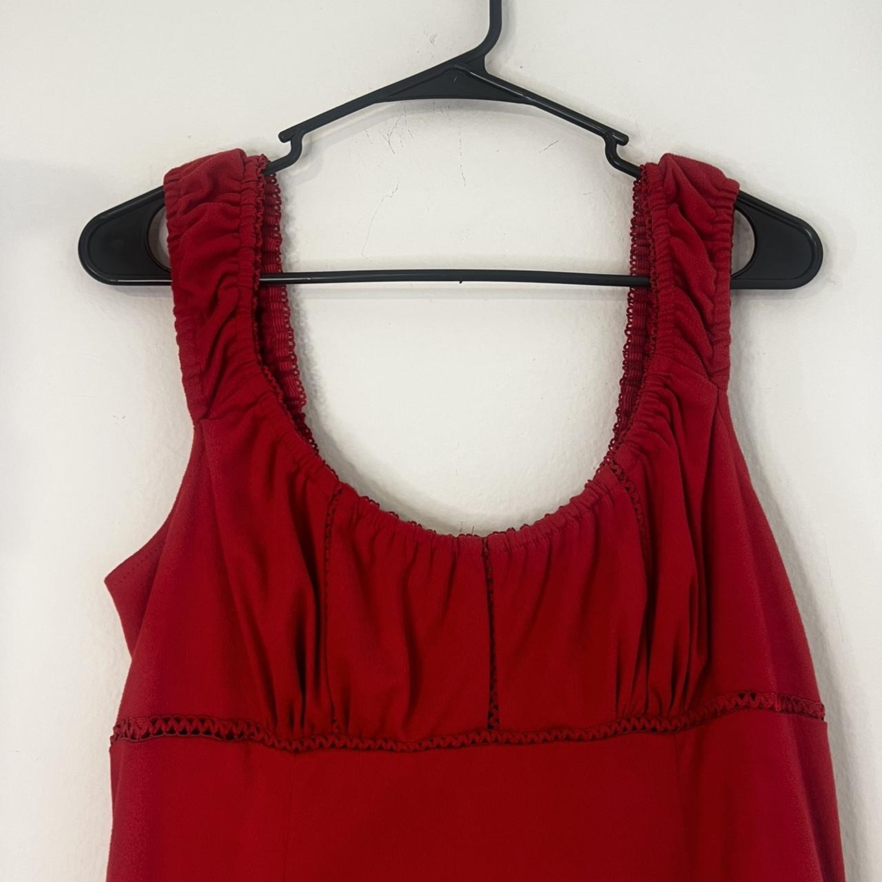 Vintage Rampage red midi dress 🍒 Size XL - zipper... - Depop