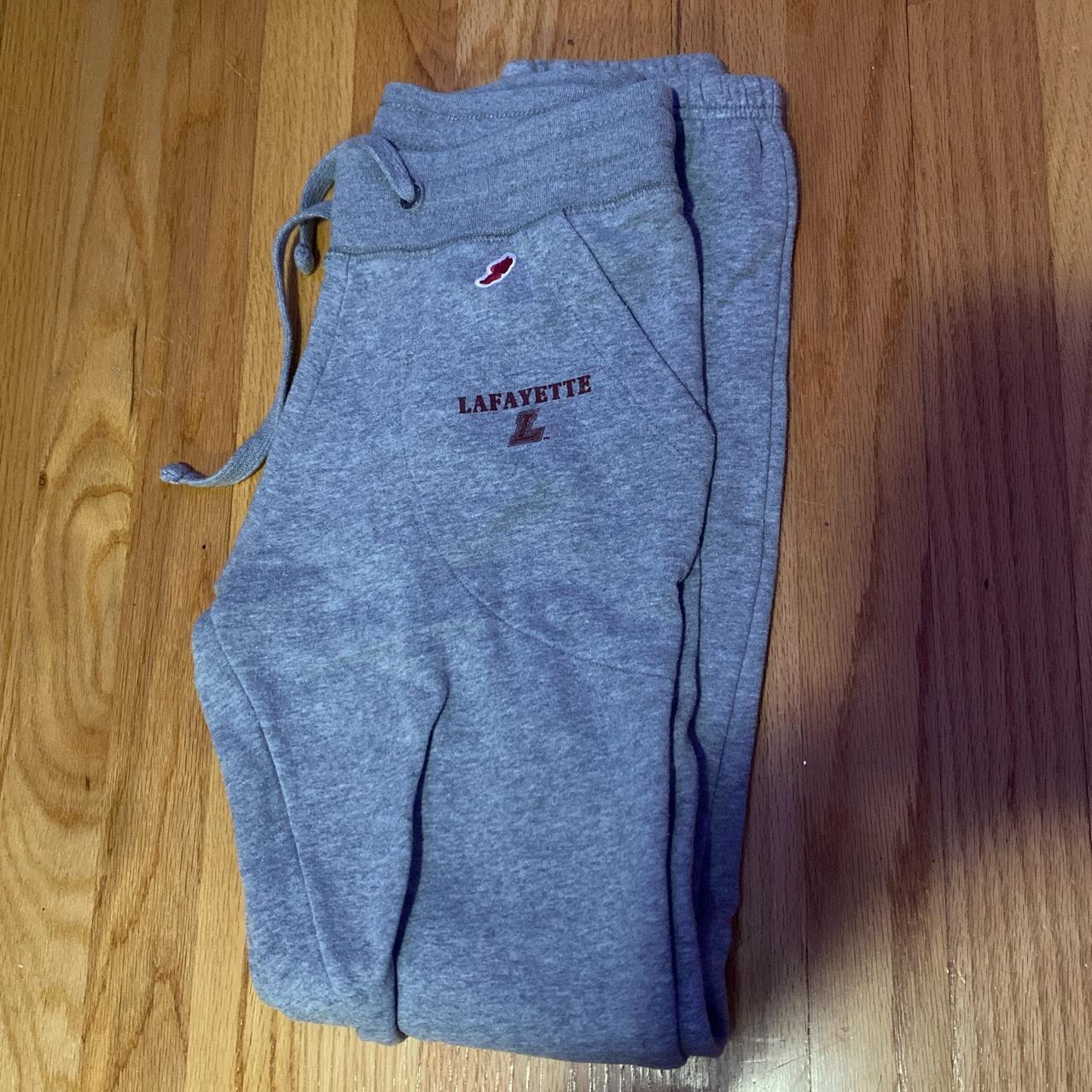 Grey Lafayette college sweatpants! super cozy... - Depop