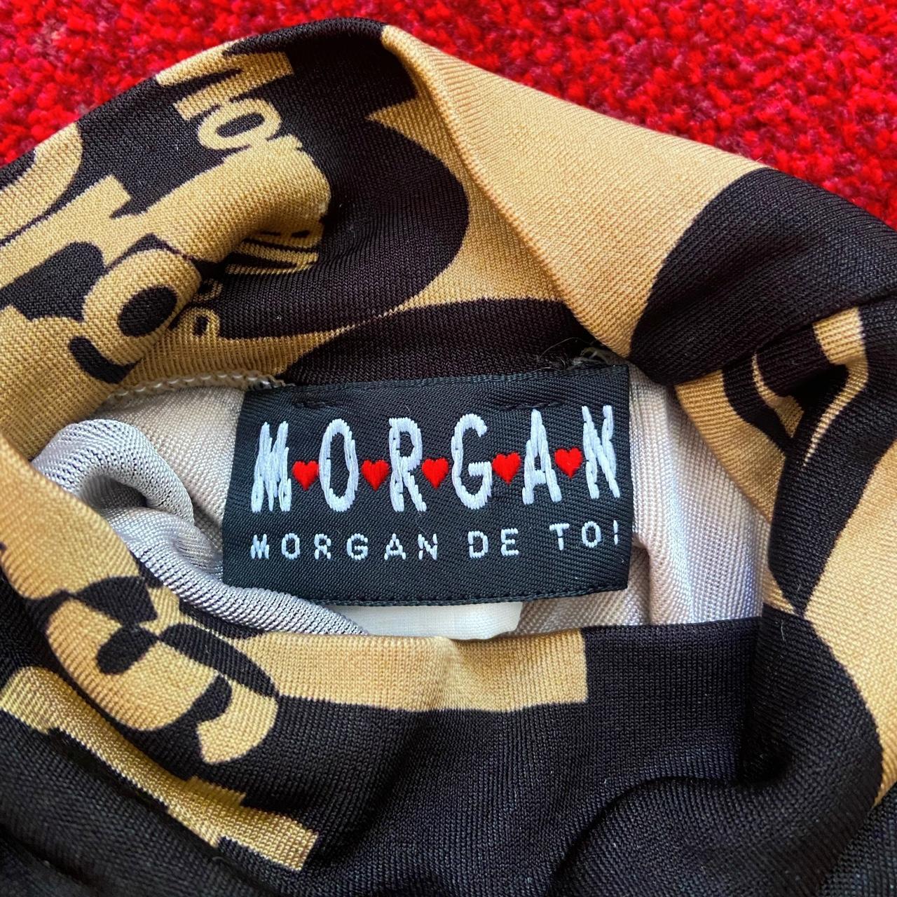 2000s Y2K Morgan de toi thick slinky, high neck top... - Depop