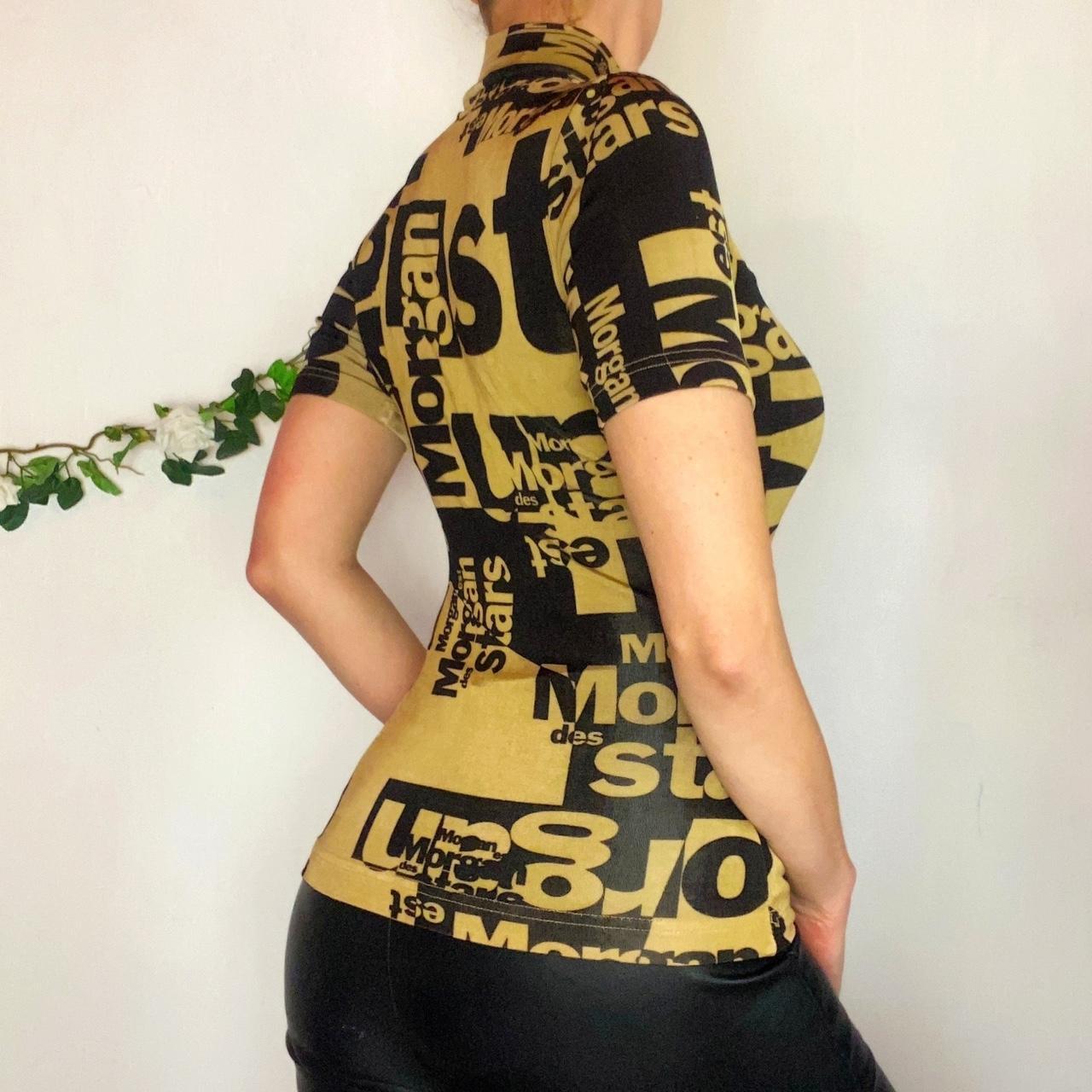 2000s Y2K Morgan de toi thick slinky, high neck top... - Depop