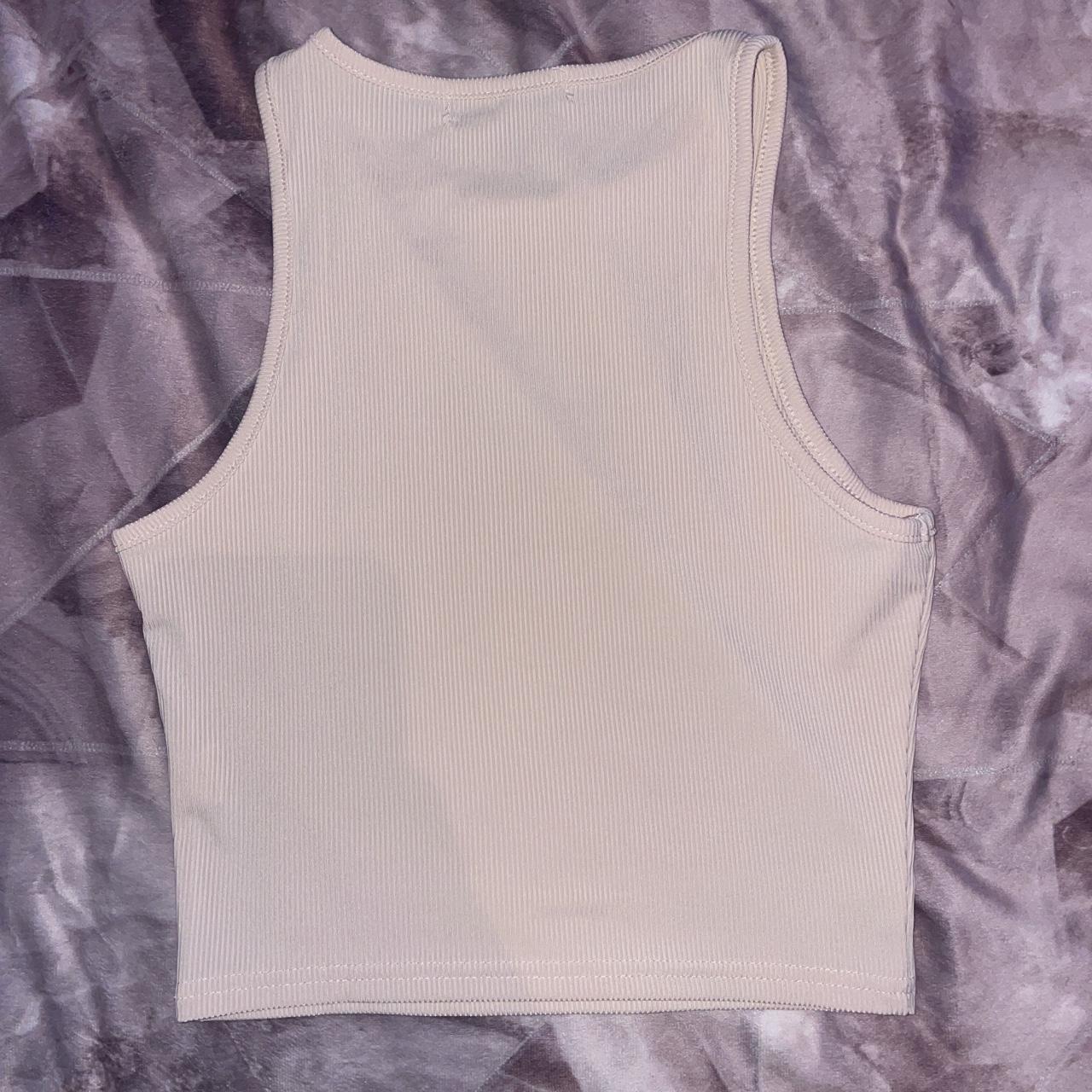 SHEIN letter graphic rib-knit tank crop top, size... - Depop