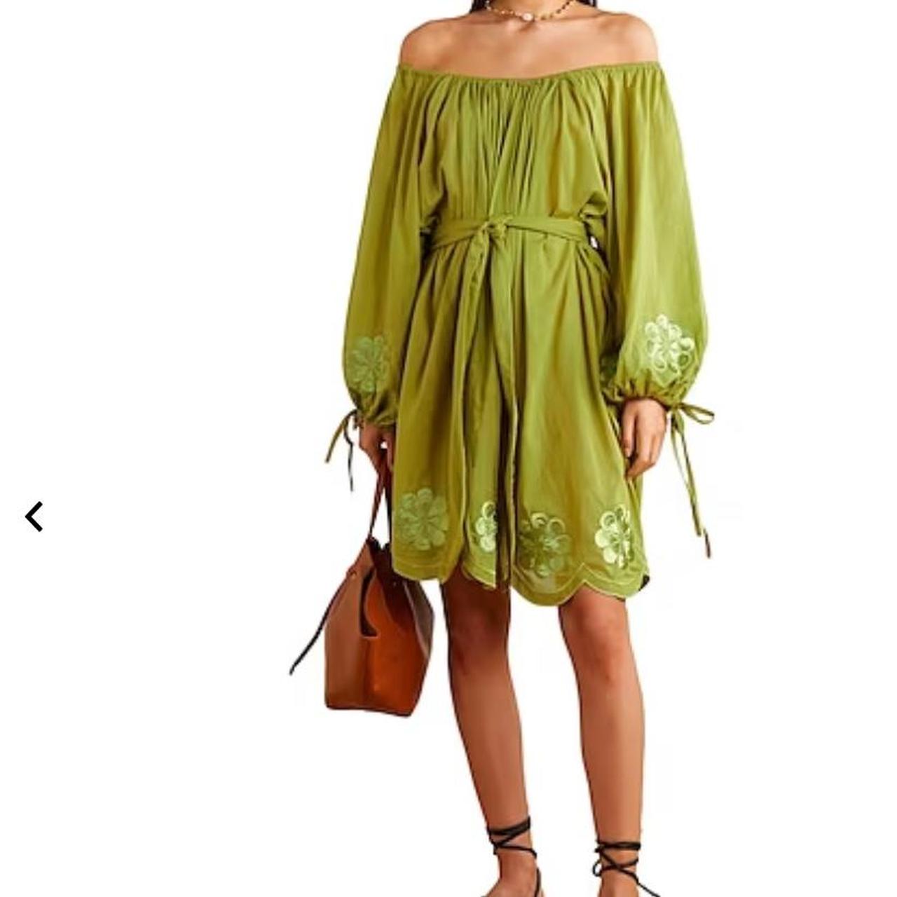 Innika Choo Dress Army green Comes with tie Size... - Depop