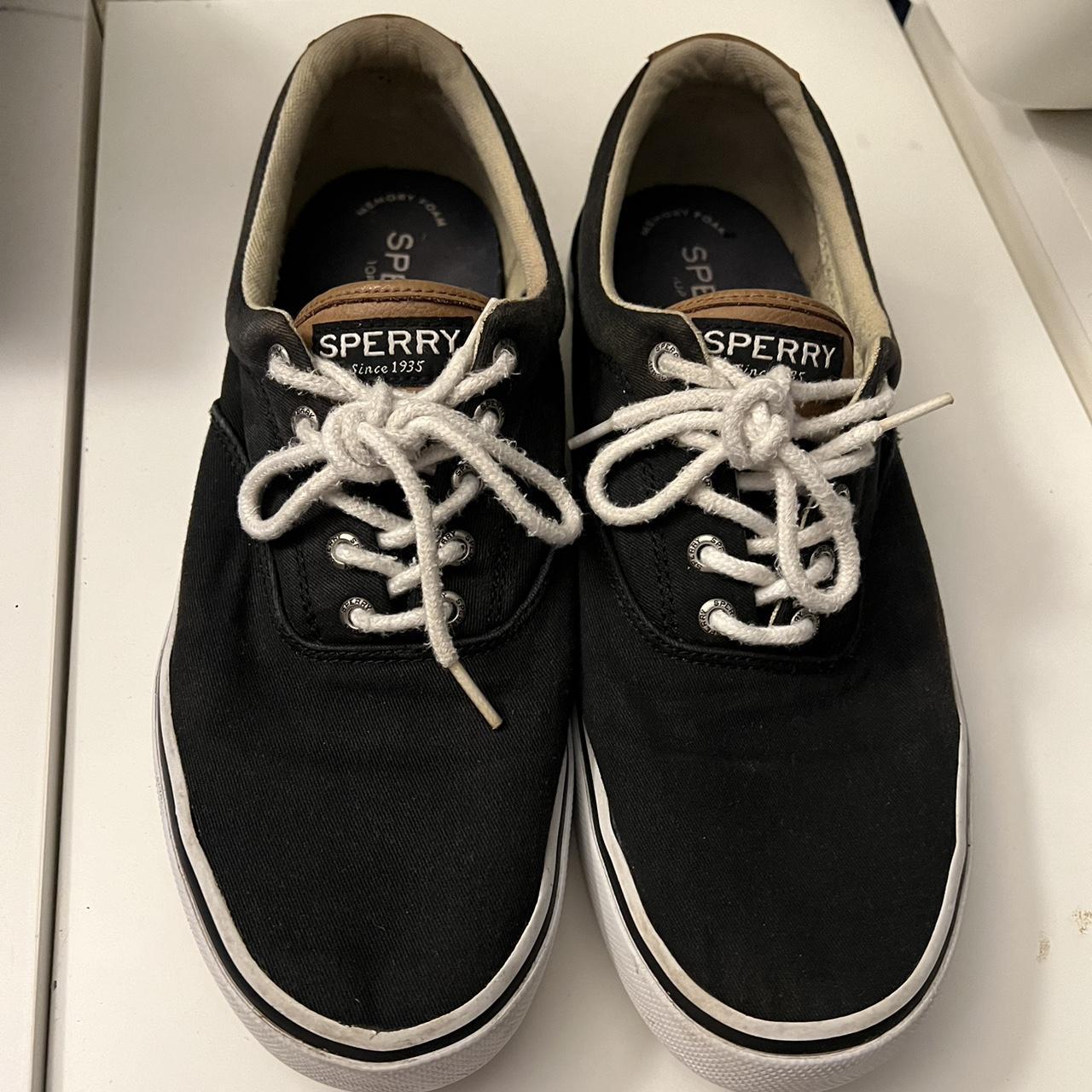 Men’s sperry shoe black size 11.5 - Depop
