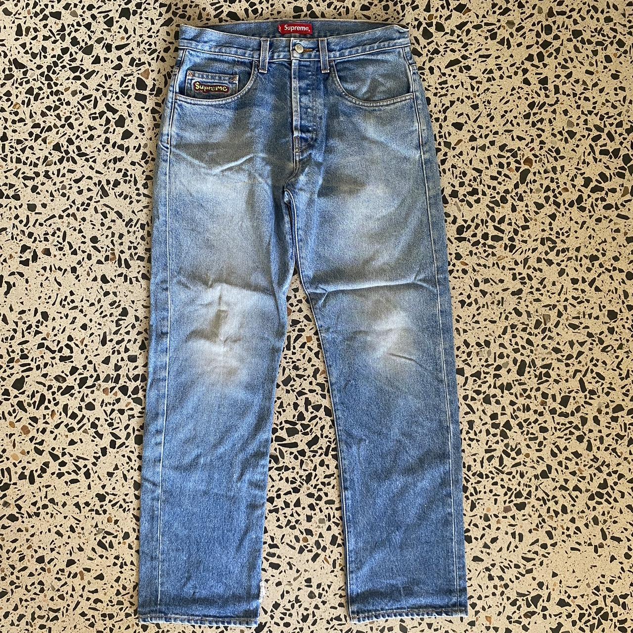 Supreme Gonz denim jeans Older season supreme,... - Depop