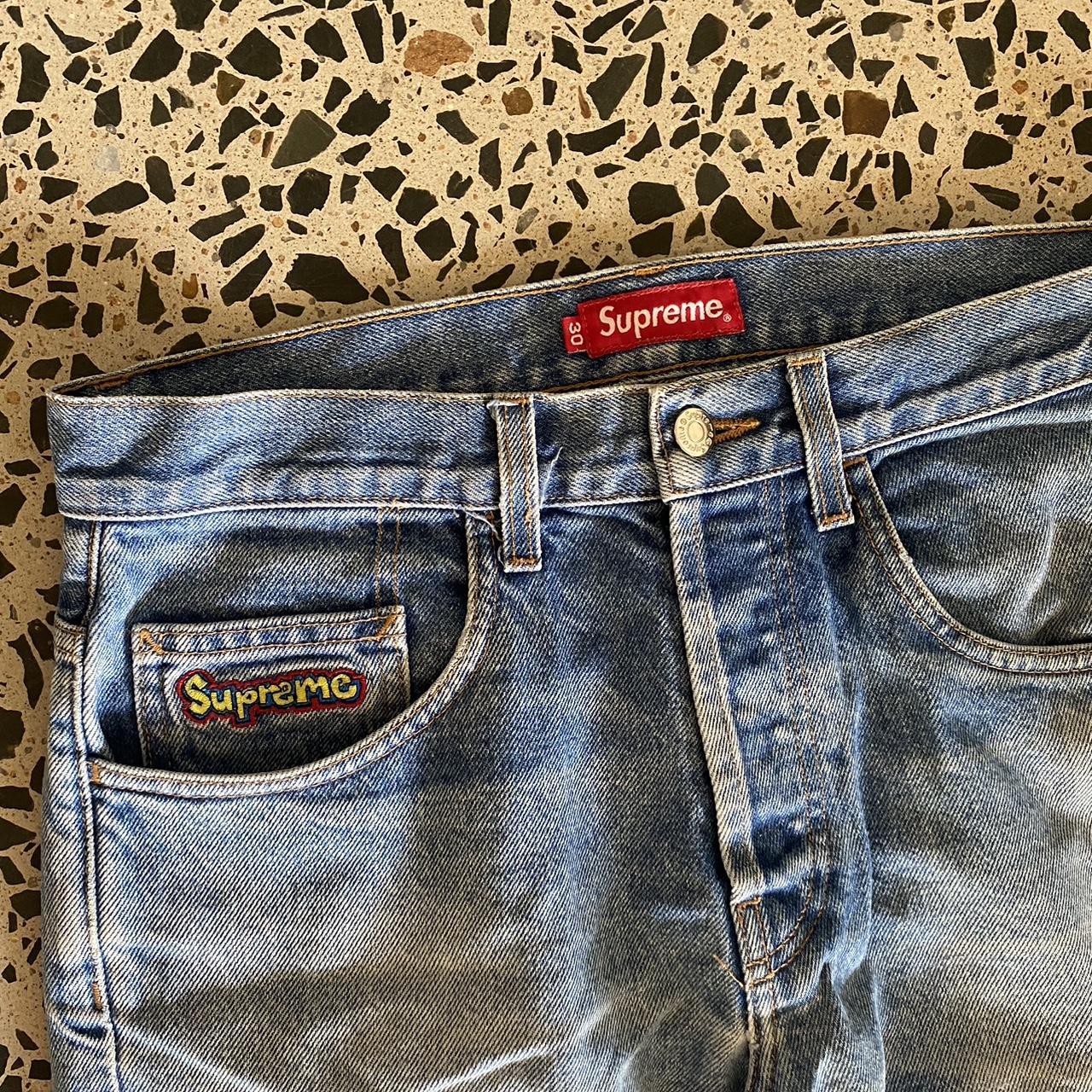 Supreme Gonz denim jeans Older season supreme,... - Depop