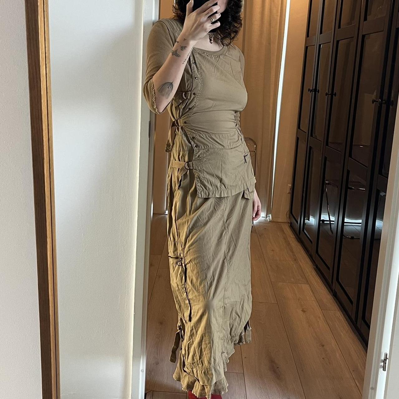 Unique Cop Copine Maxi Desert Dress in Camel... | Depop