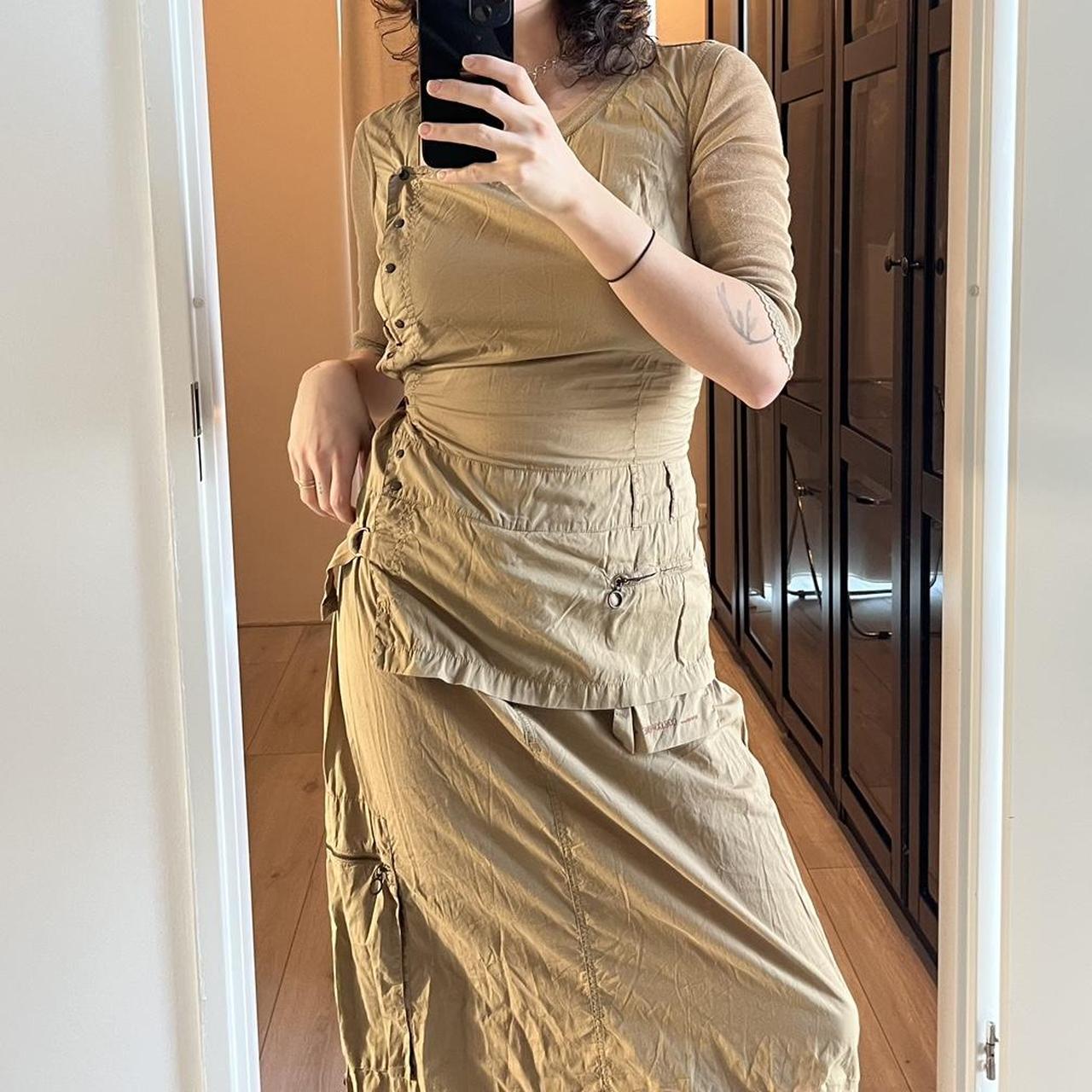 Unique Cop Copine Maxi Desert Dress in Camel... | Depop