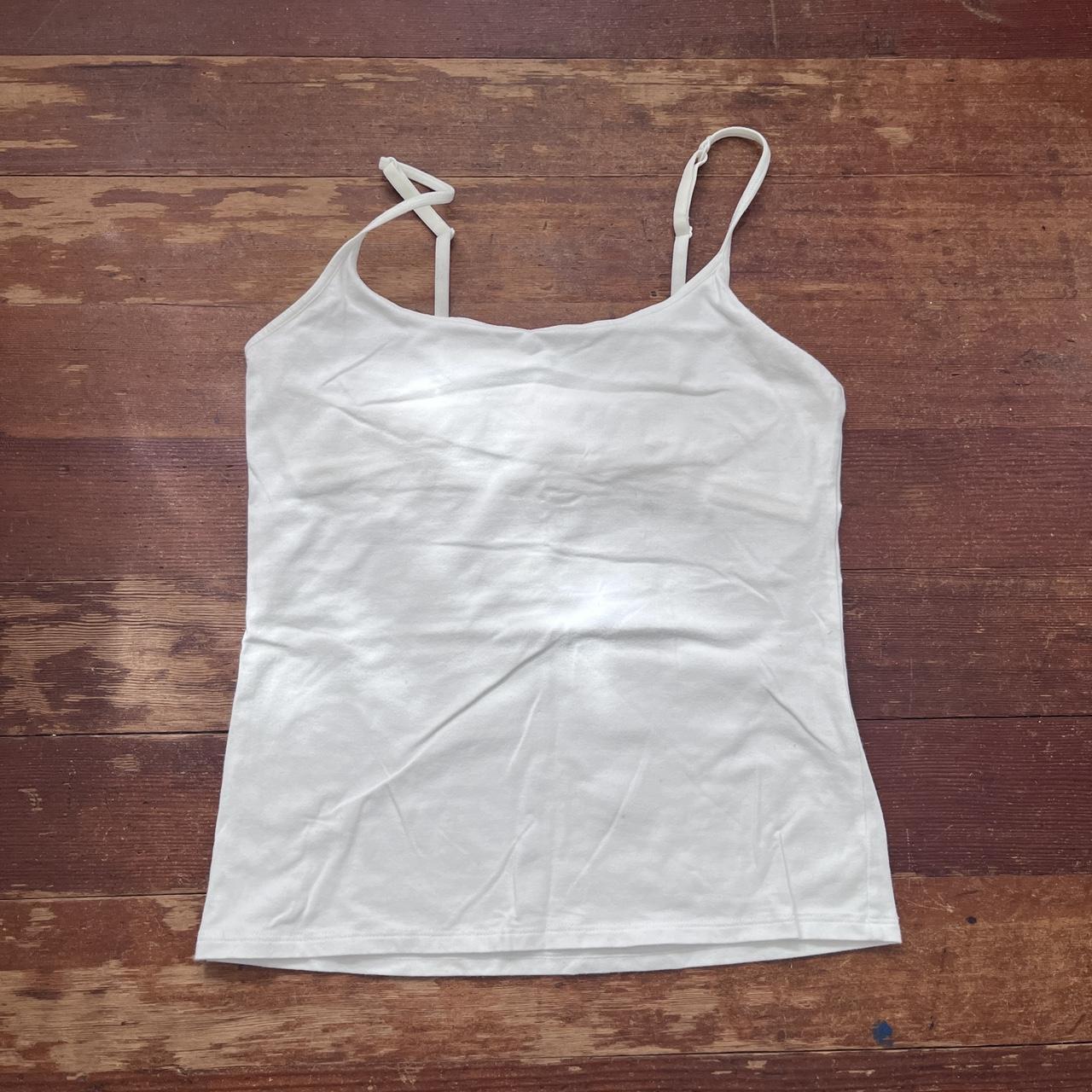 y2k Victoria's Secret basic white cami ♡ built in... | Depop