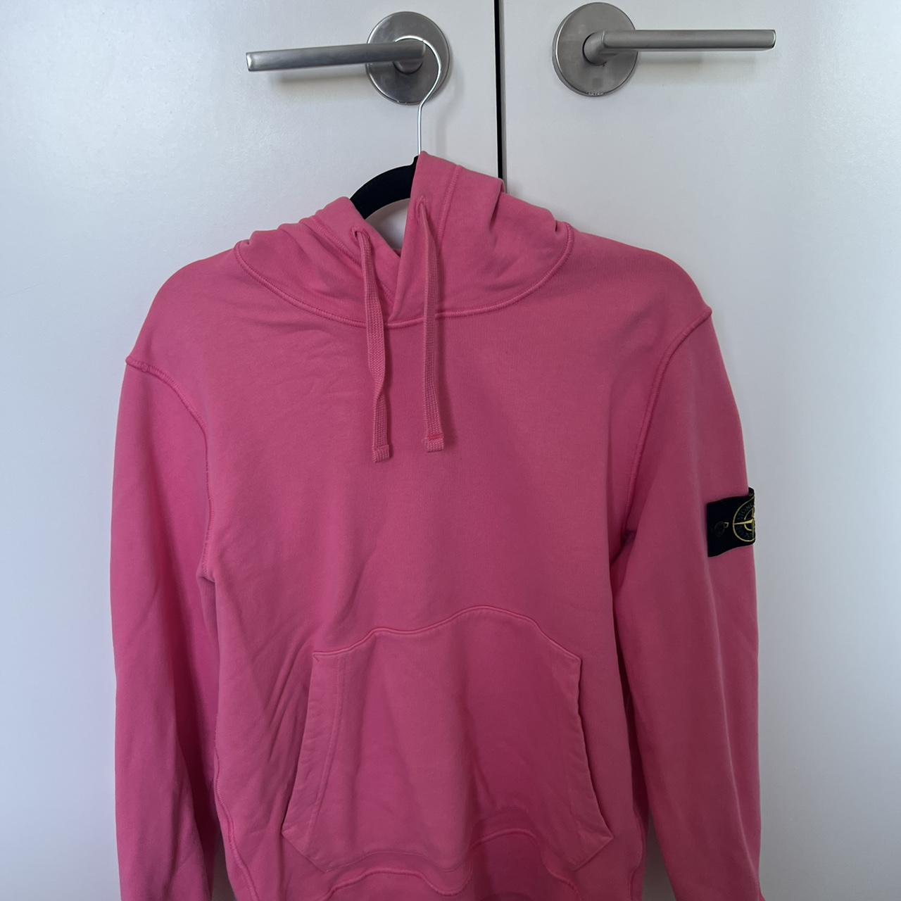 Stone Island Men's Pink Hoodie | Depop