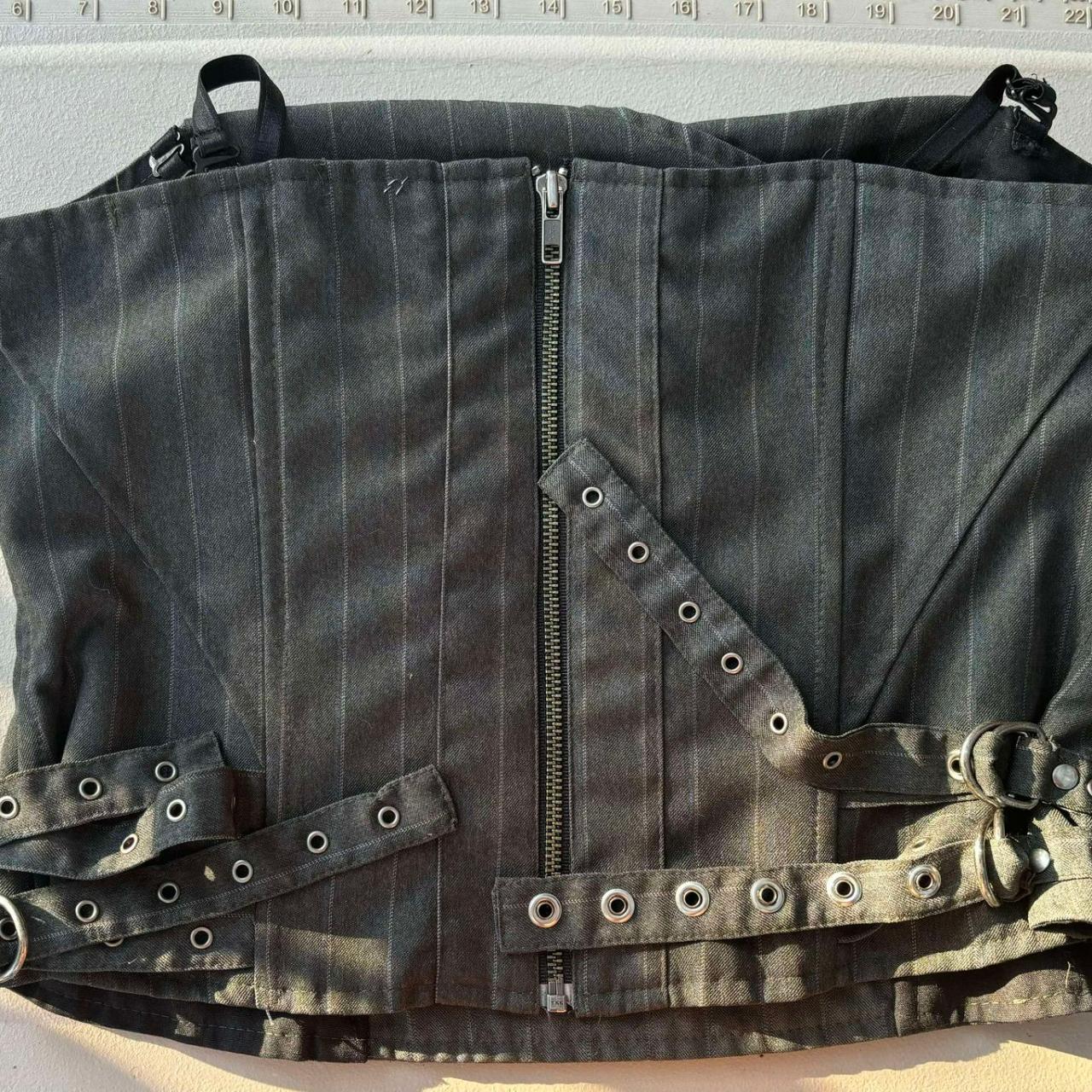 Vintage Lip Service 2001 striped bustier women's... - Depop