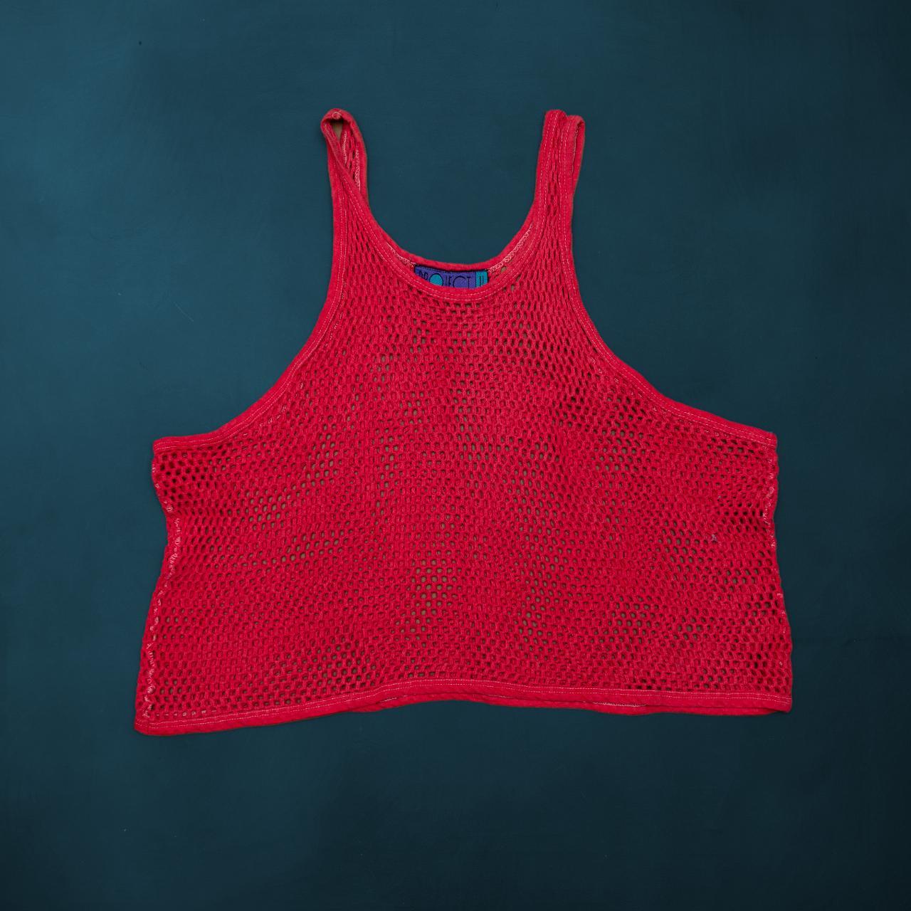 Vintage 90's Project 2 Mesh Net Tank Top. In great... - Depop