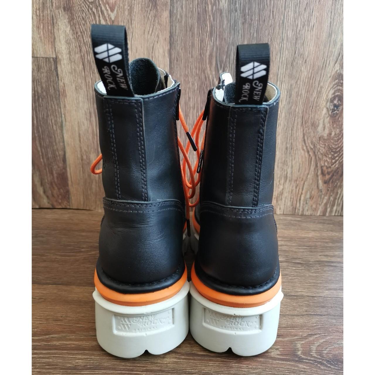 NEW ROCK RARE BLACK & ORANGE BOOTS SIZE EU 43 UK 9 ,... - Depop
