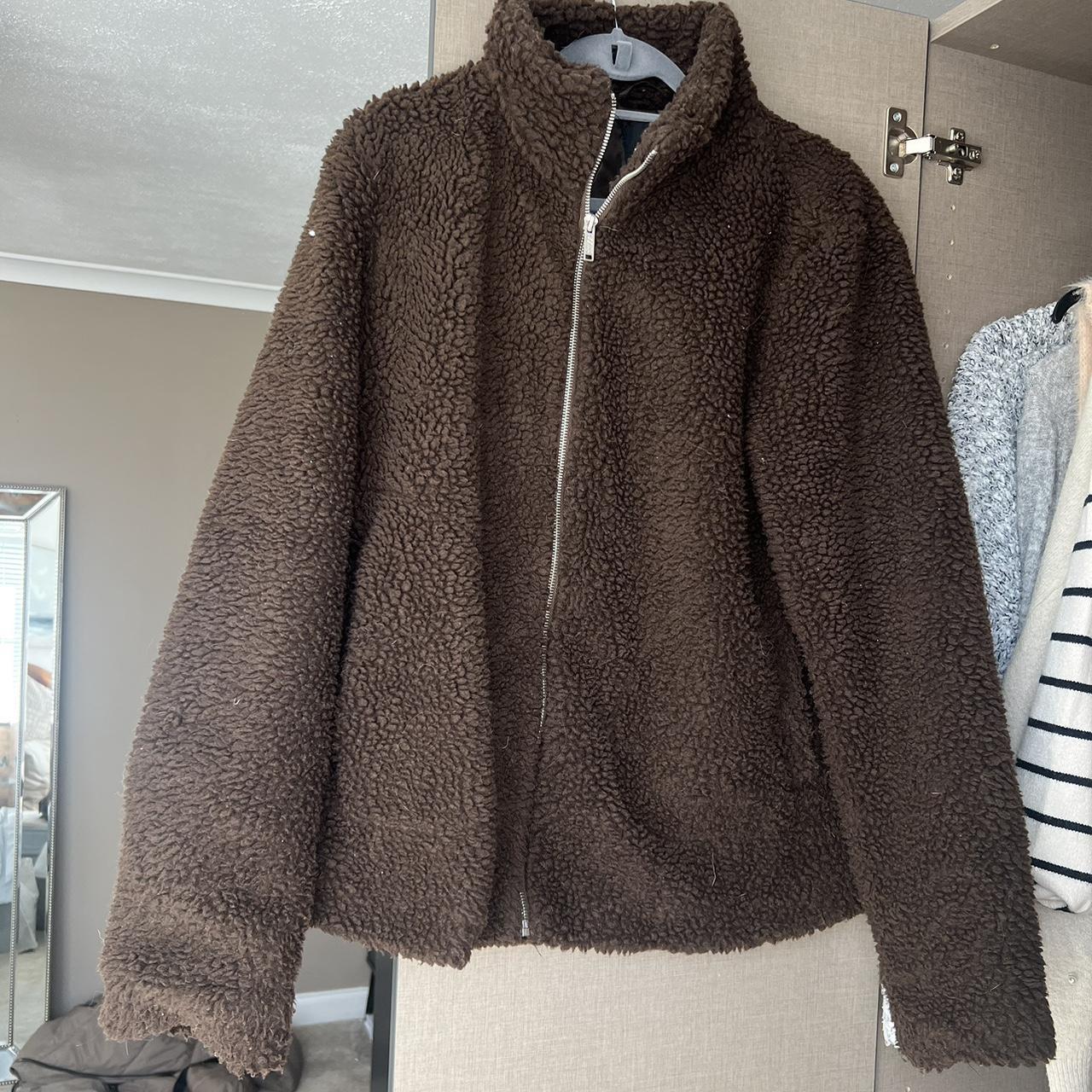 Brown borg bomber jacket Best for size 14/16 Size... - Depop