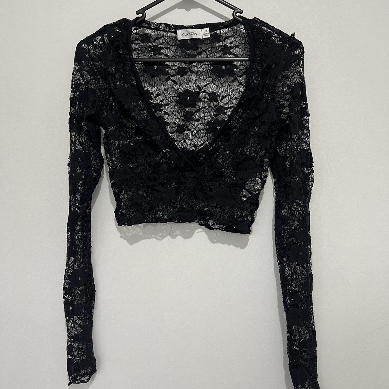 Glassons lace longsleeve Size Xs - Depop
