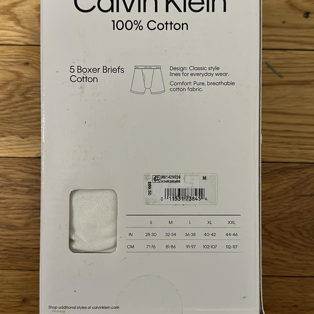 calvin klein boxers 5 pack 100% cotton men’s size... - Depop