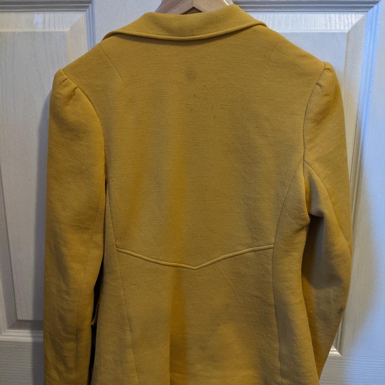Gorgeous fitted button up yellow wool jacket - used... - Depop