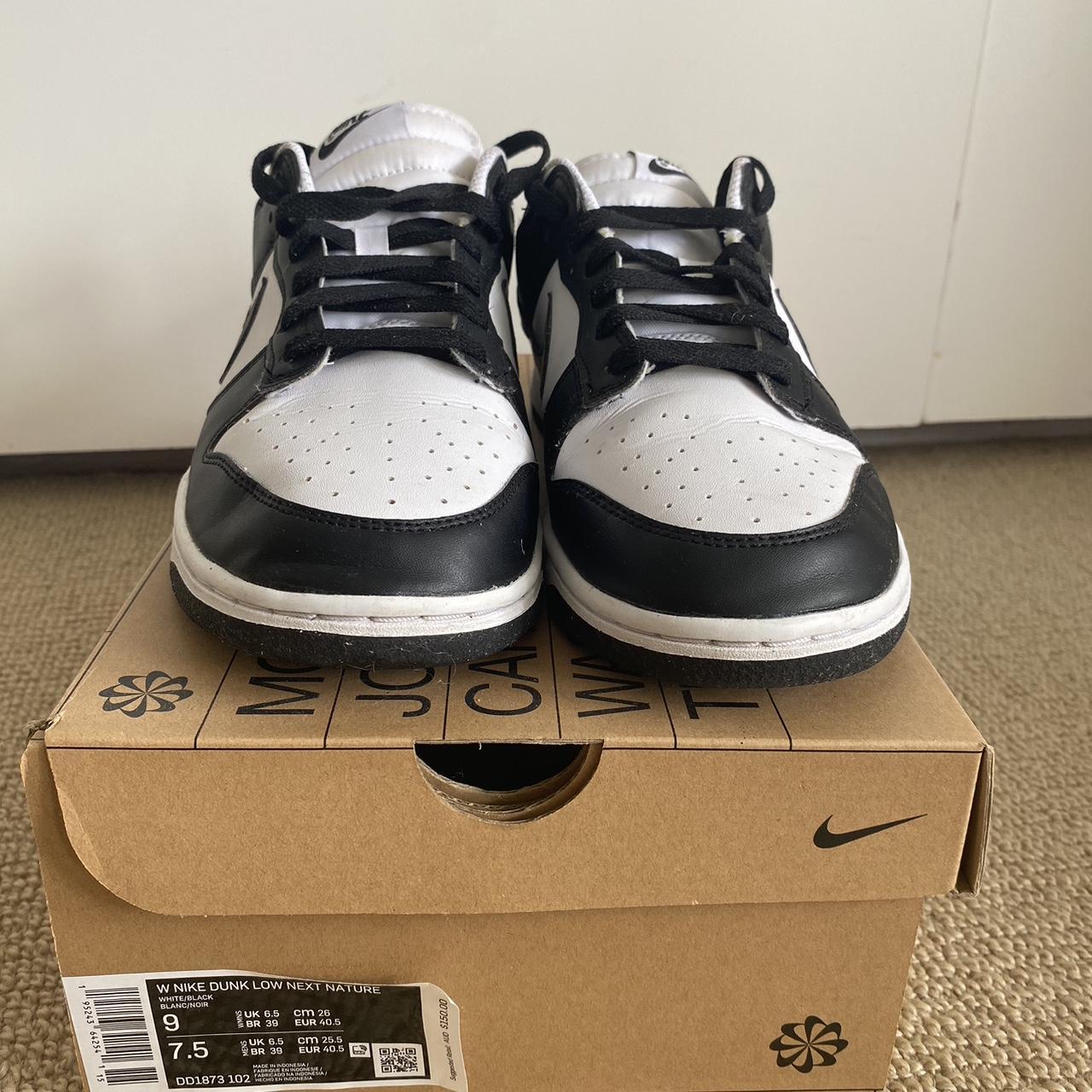 nike dunk low panda size women’s 9/ men’s 7.5... - Depop