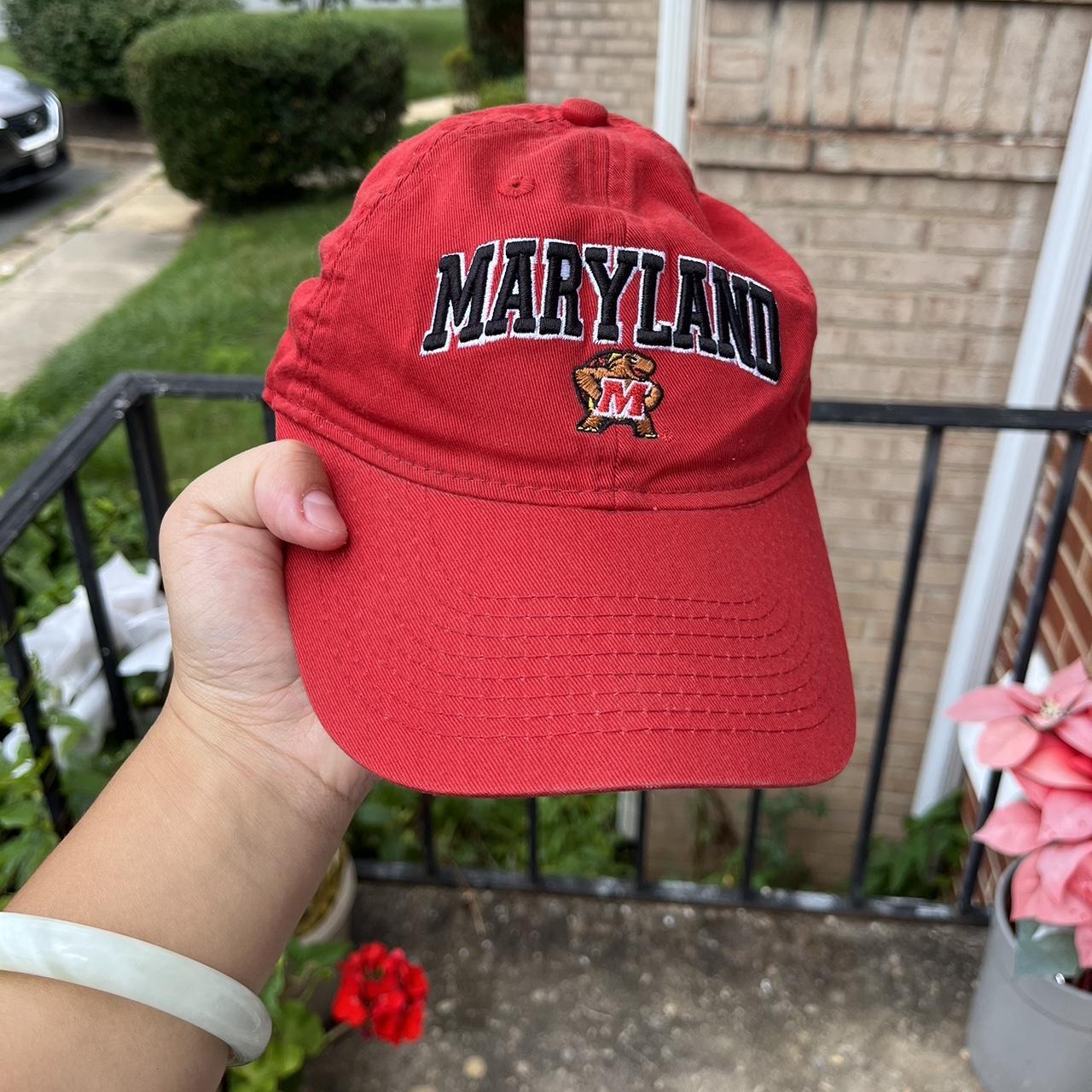 maryland cap university of maryland cap UMD cap red... - Depop