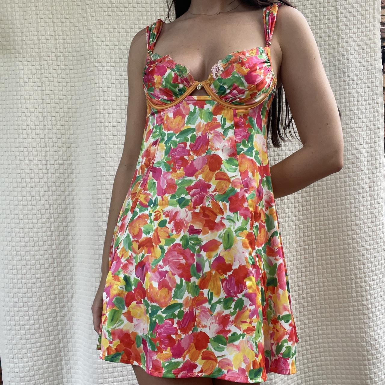 Bydee slip dress. Sold out style. Amazing bright... - Depop