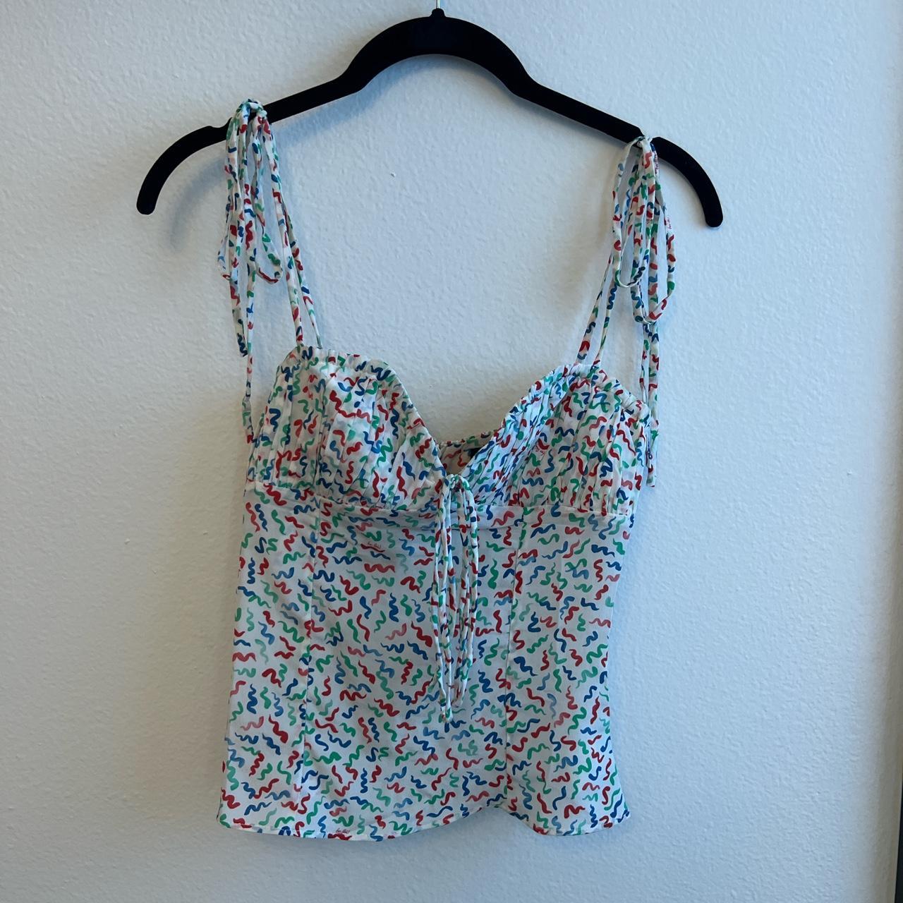 Realisation Par Ana singlet tank top in squiggle,... - Depop