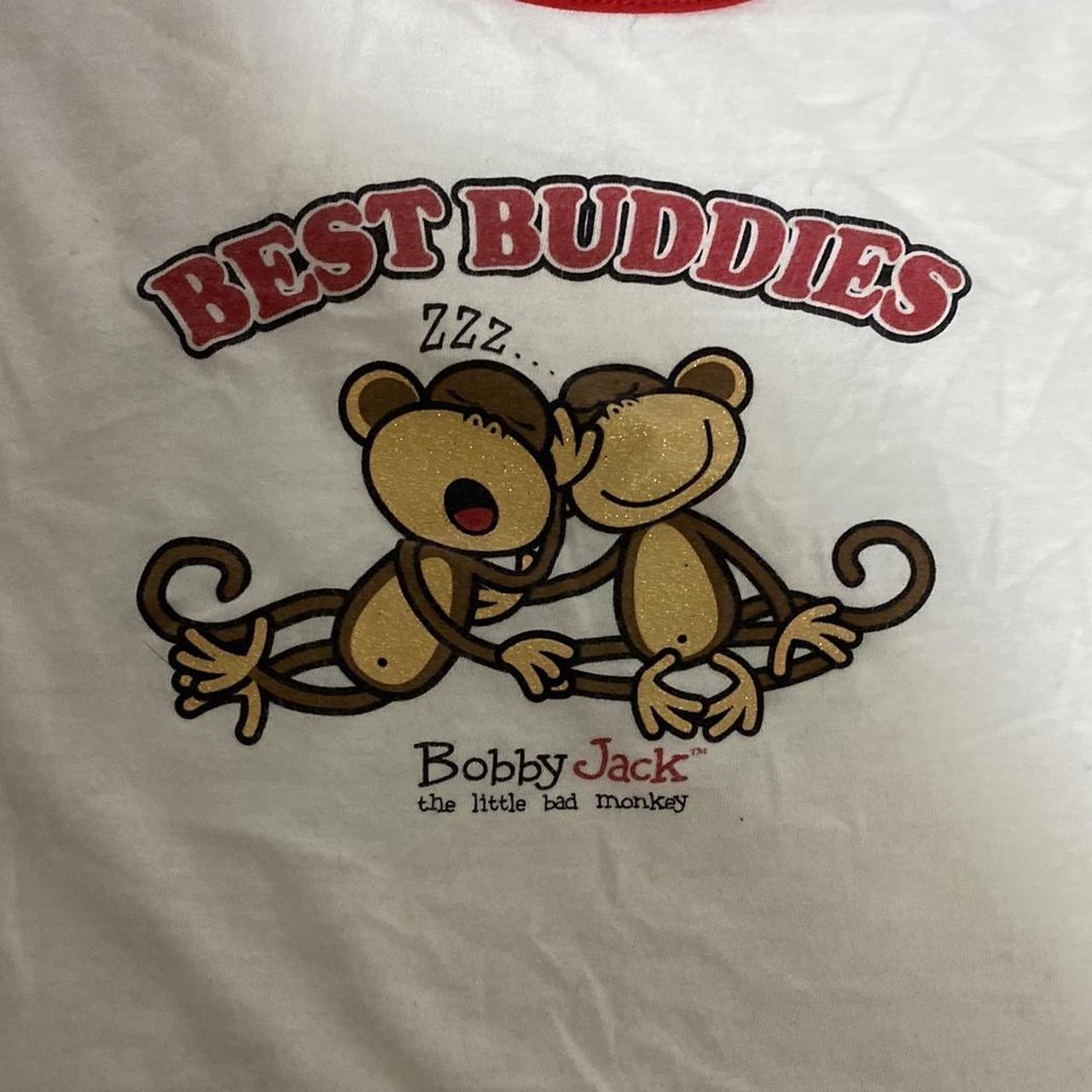 Bobby Jack Women's Red and White T-shirt | Depop