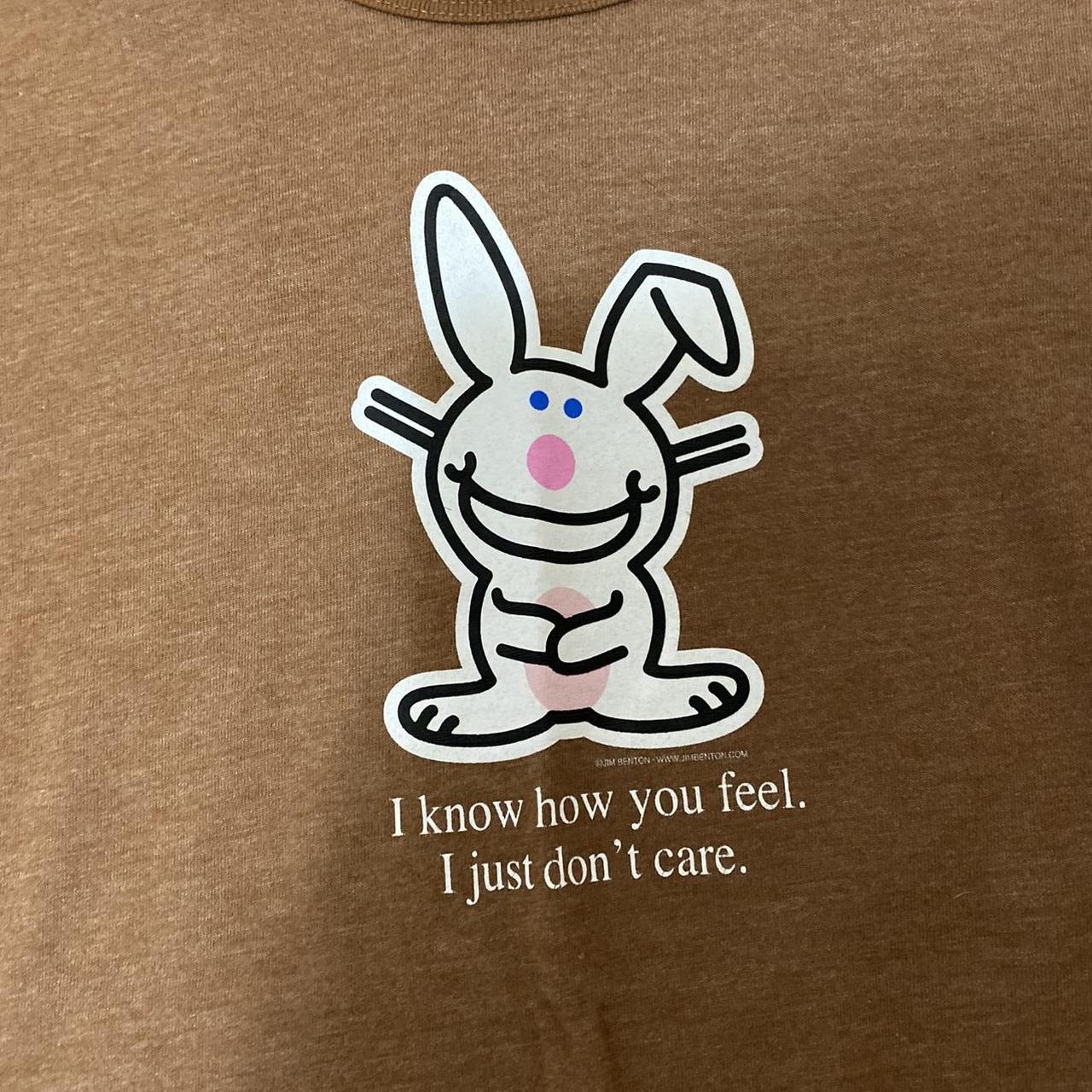 Brown happy bunny shirt Great condition Has so no... - Depop