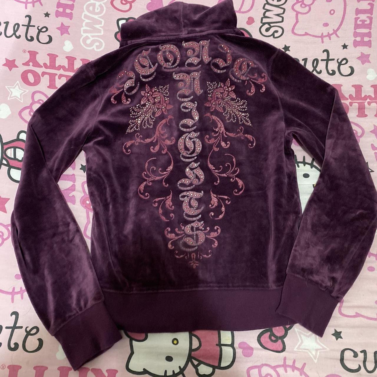 Y2k Purple velour express zip up jacket Great... - Depop